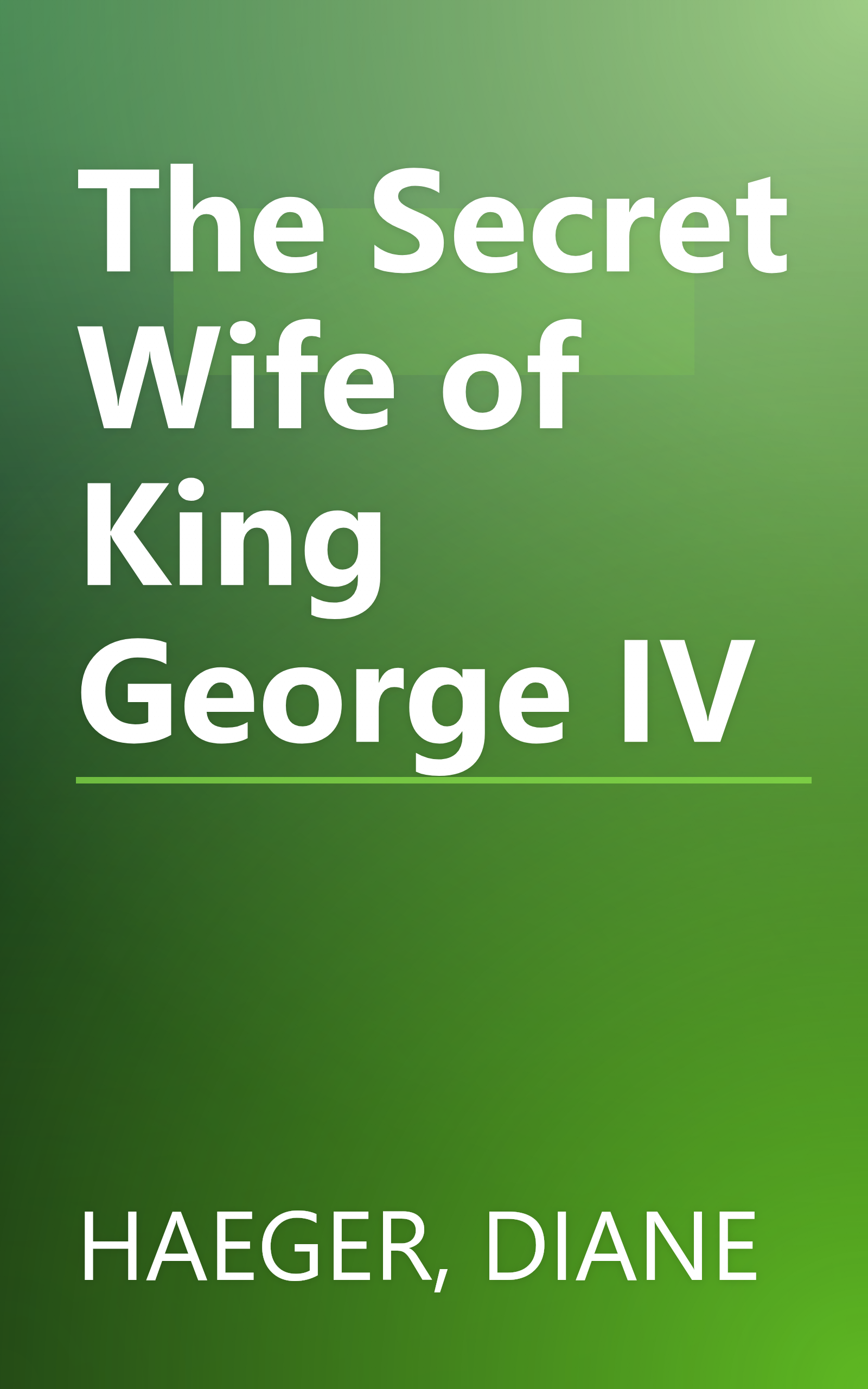 The Secret Wife of King George IV book cover