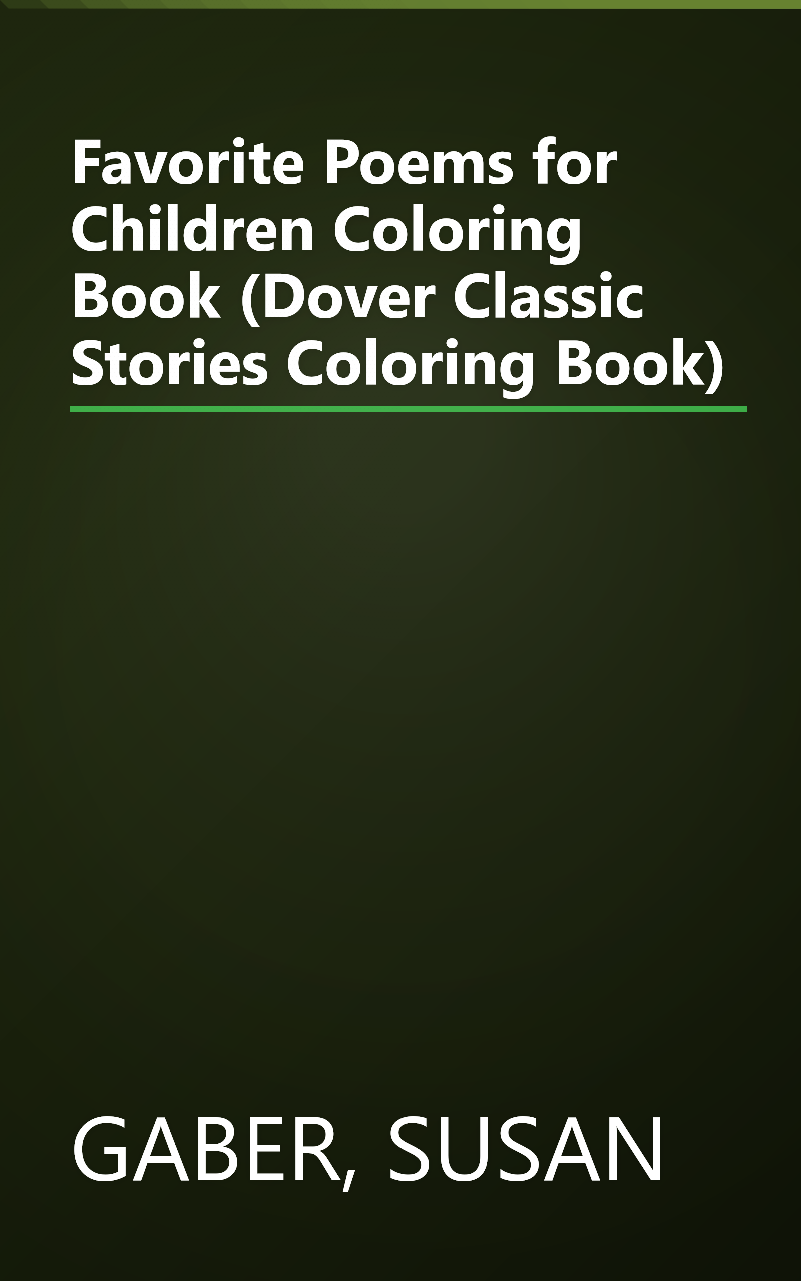 Favorite Poems for Children Coloring Book (Dover Classic Stories Coloring Book) book cover
