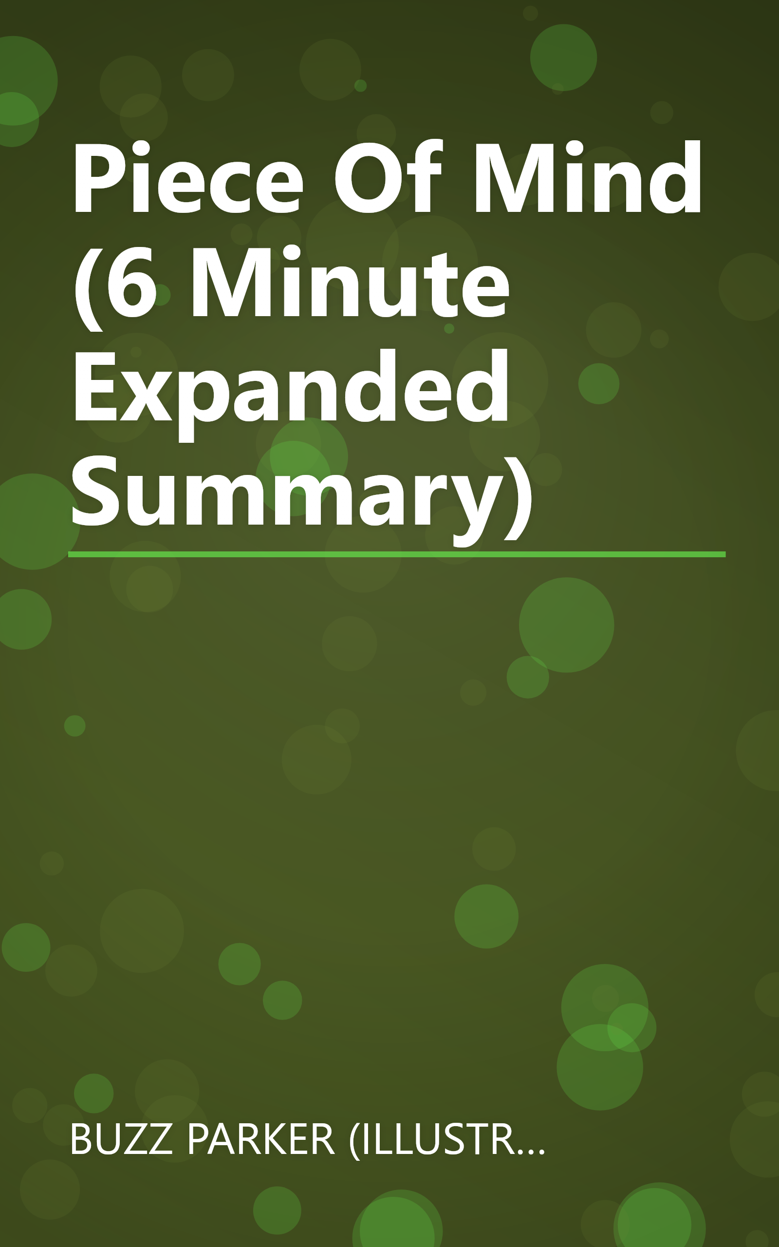 Piece Of Mind (6 Minute   Expanded Summary) book cover