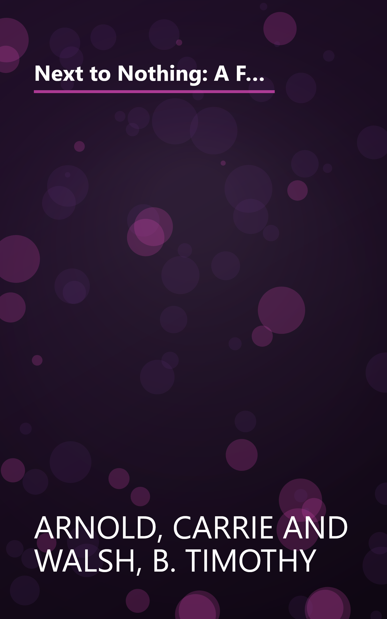 Next to Nothing: A Firsthand Account of One Teenager's Experience with an Eating Disorder (Adolescent Mental Health Initiative) book cover