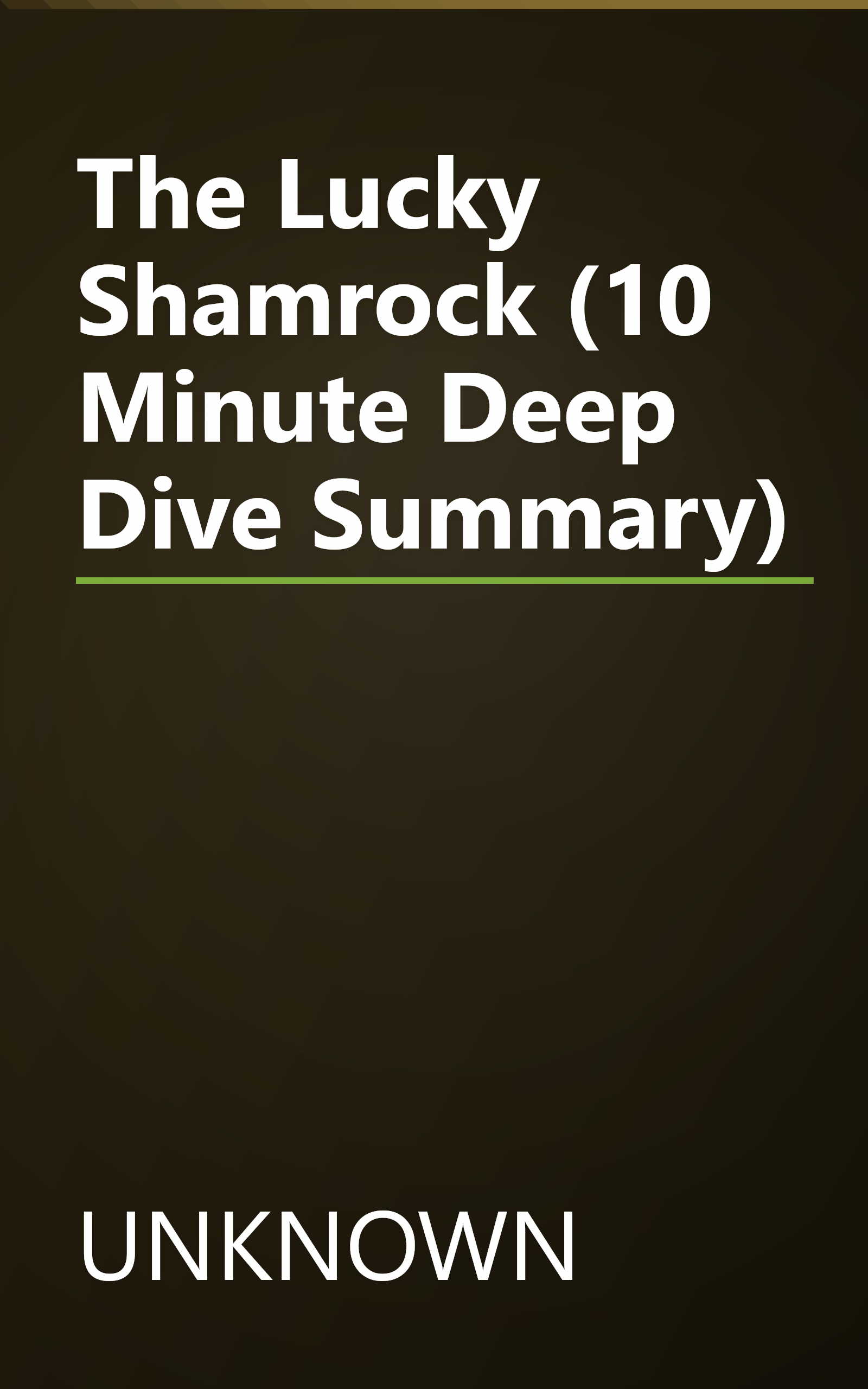 The Lucky Shamrock (10 Minute   Deep Dive Summary) book cover