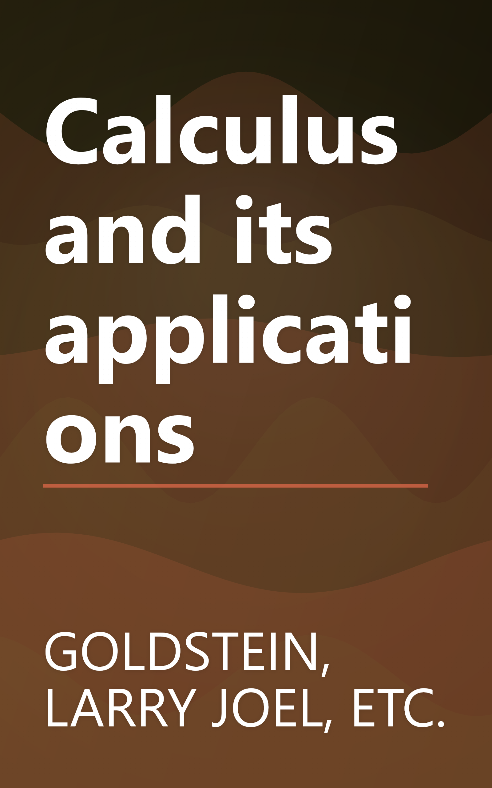 Calculus and its applications book cover