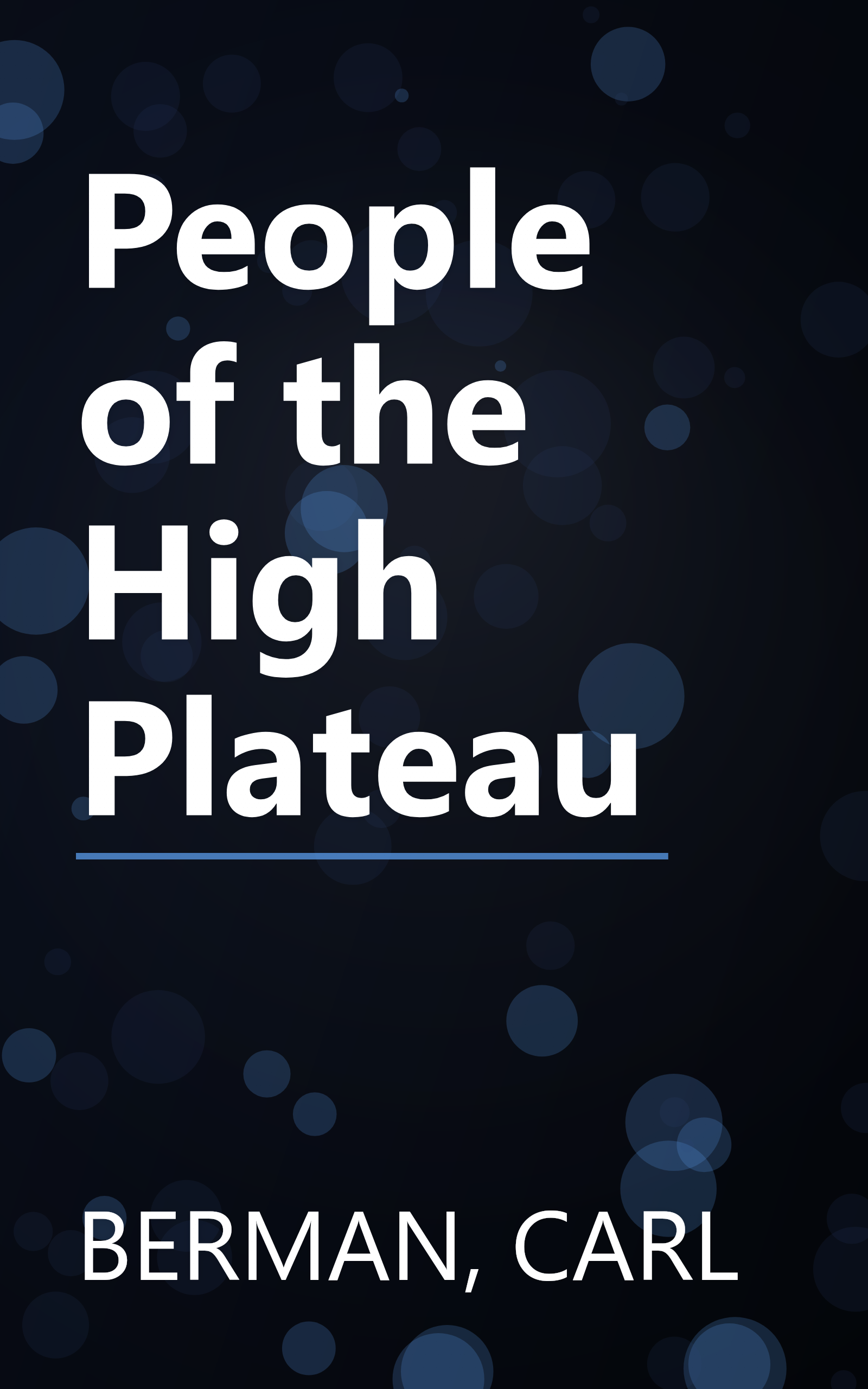 People of the High Plateau book cover