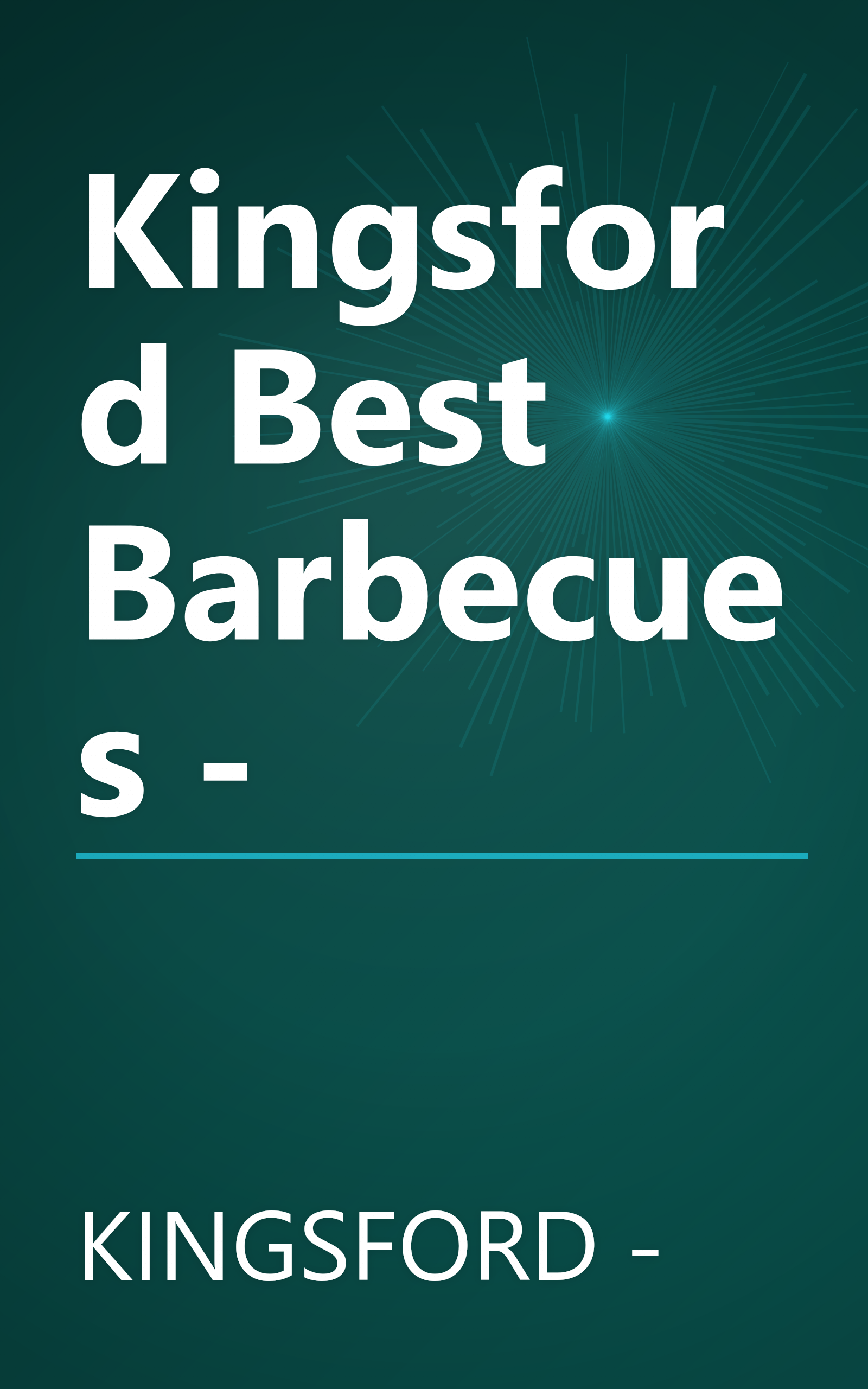 Kingsford Best Barbecues - book cover