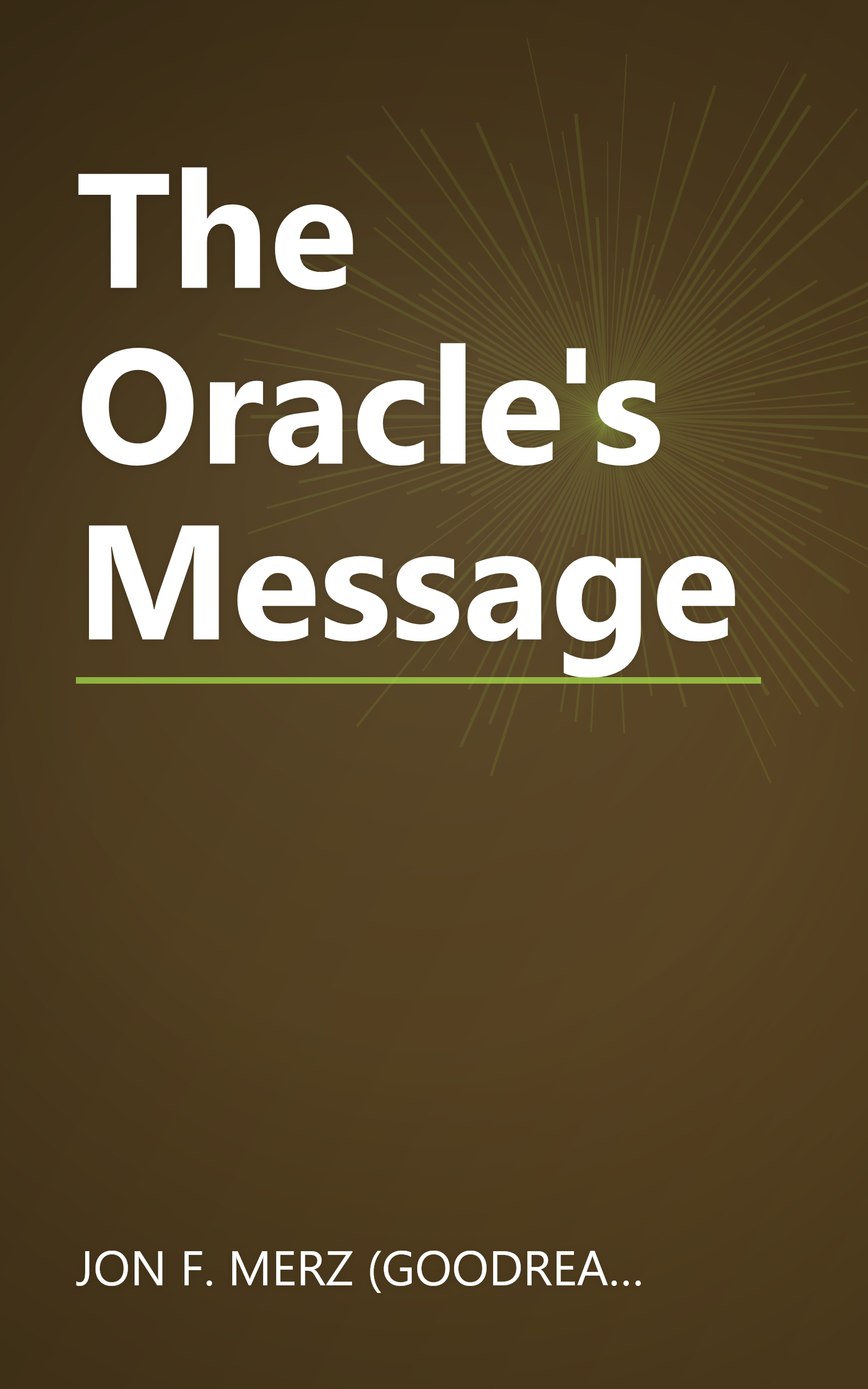 The Oracle's Message book cover