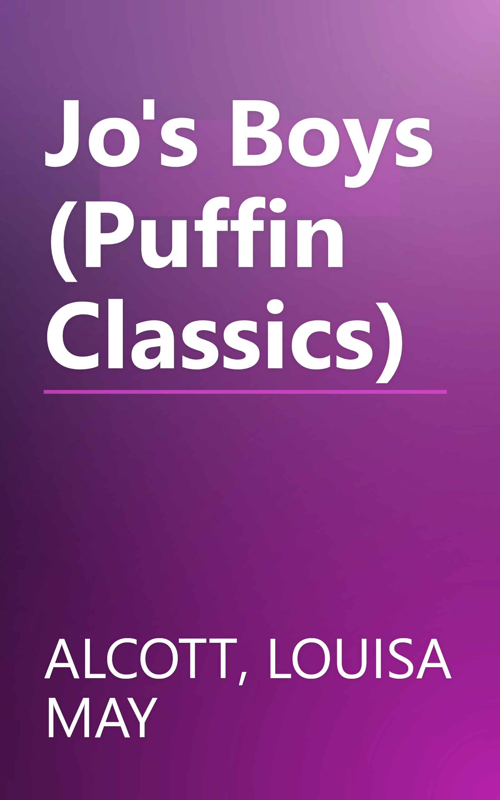 Jo's Boys (Puffin Classics) book cover
