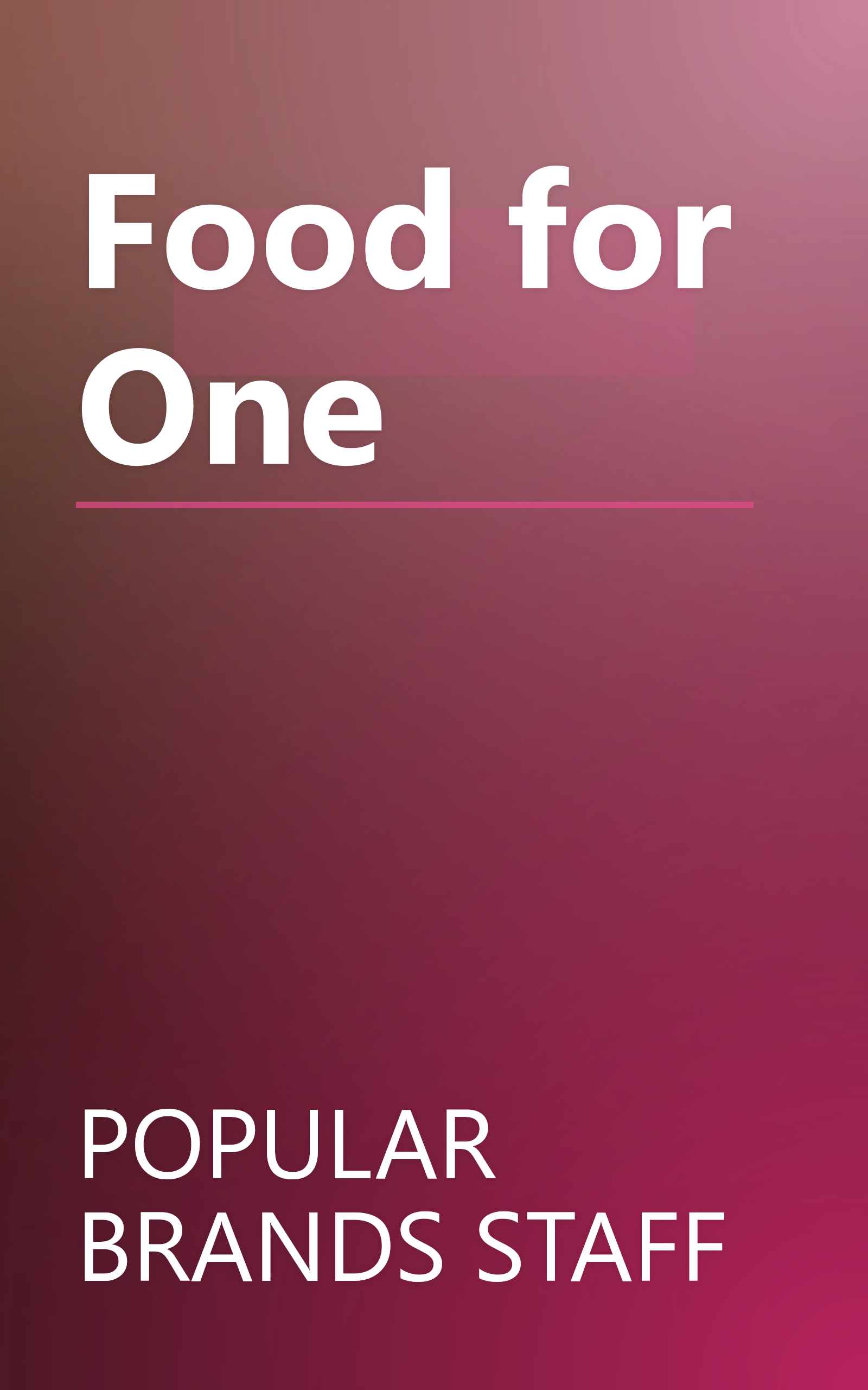 Food for One book cover