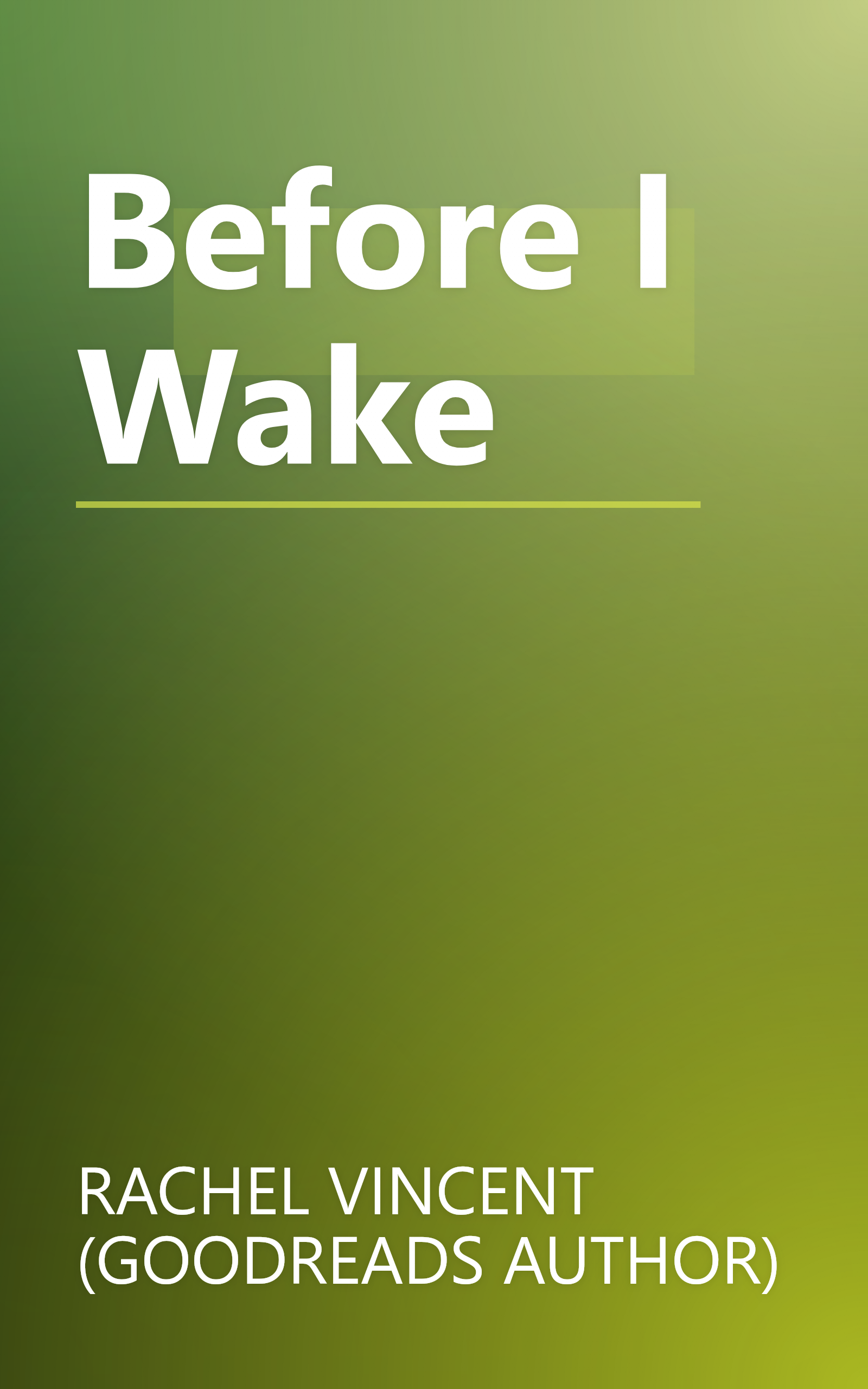 Before I Wake book cover