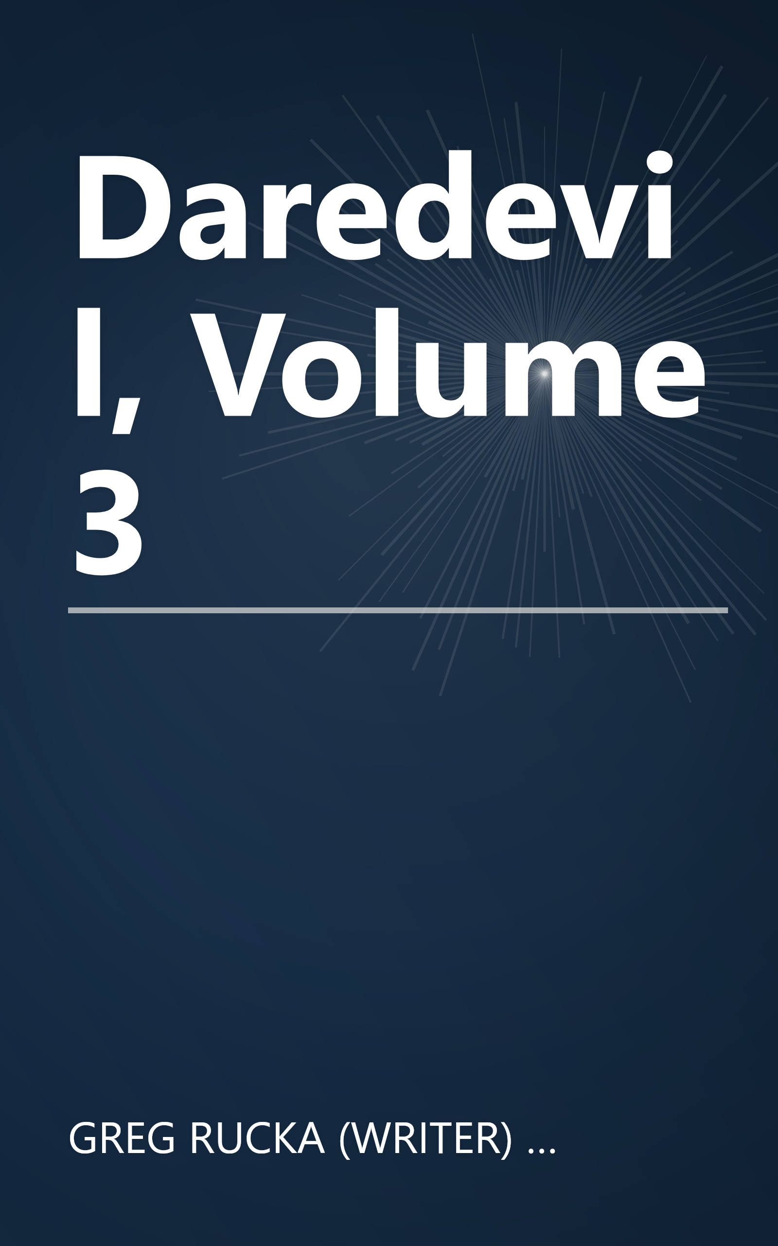 Daredevil, Volume 3 book cover