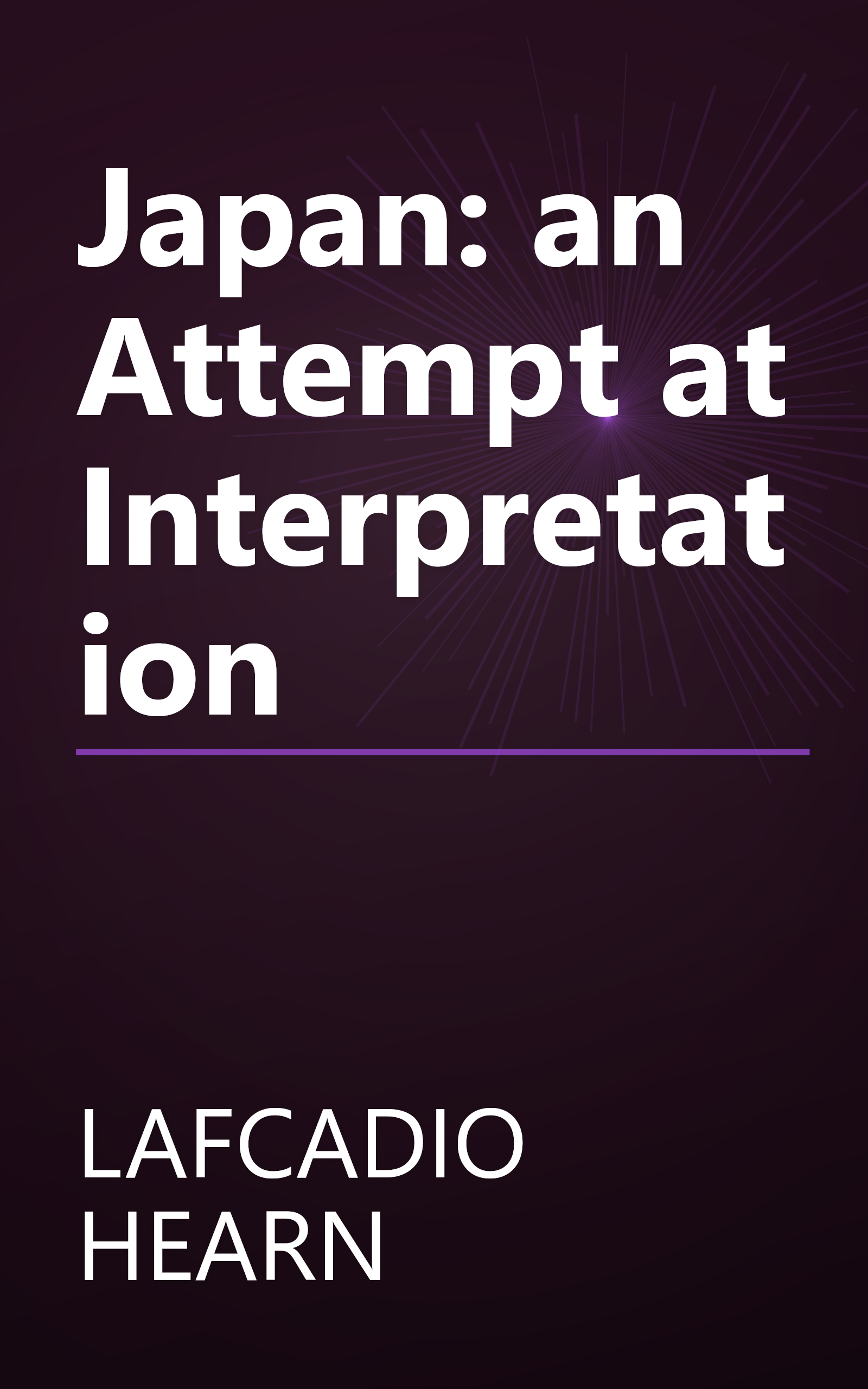 Japan: an Attempt at Interpretation book cover