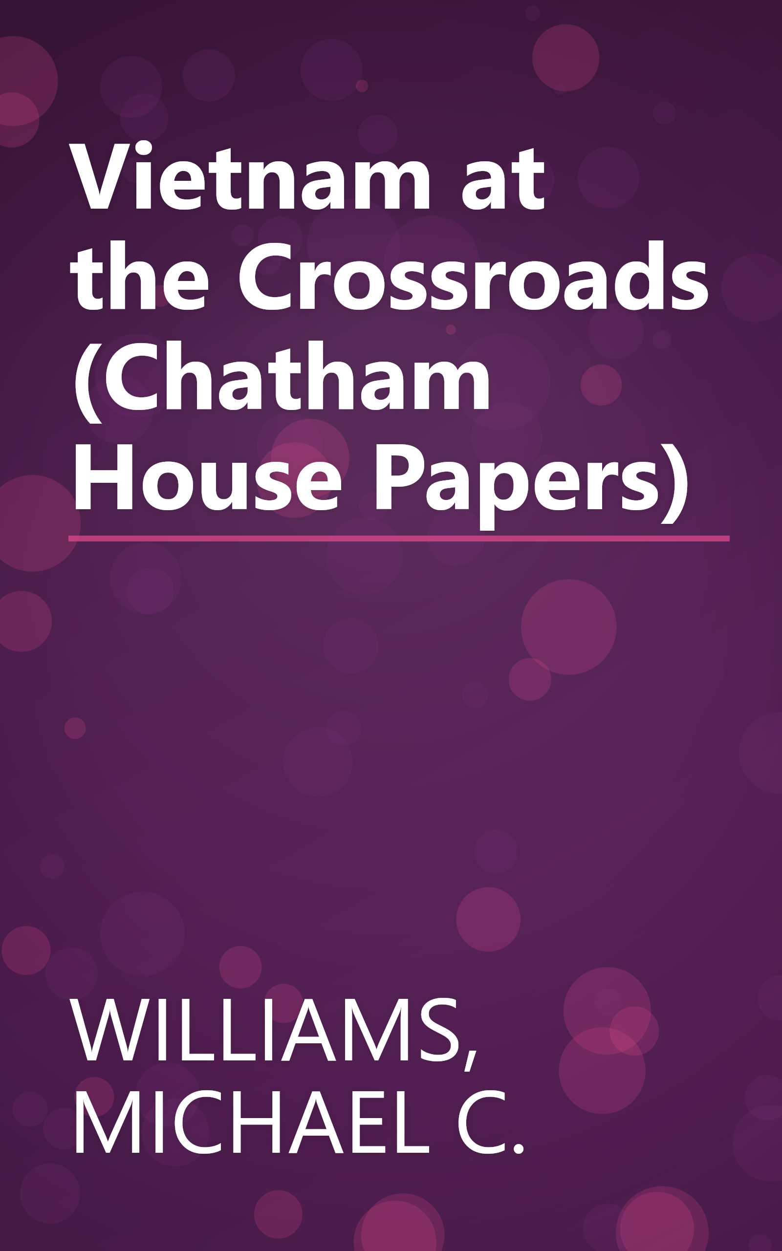 Vietnam at the Crossroads (Chatham House Papers) book cover