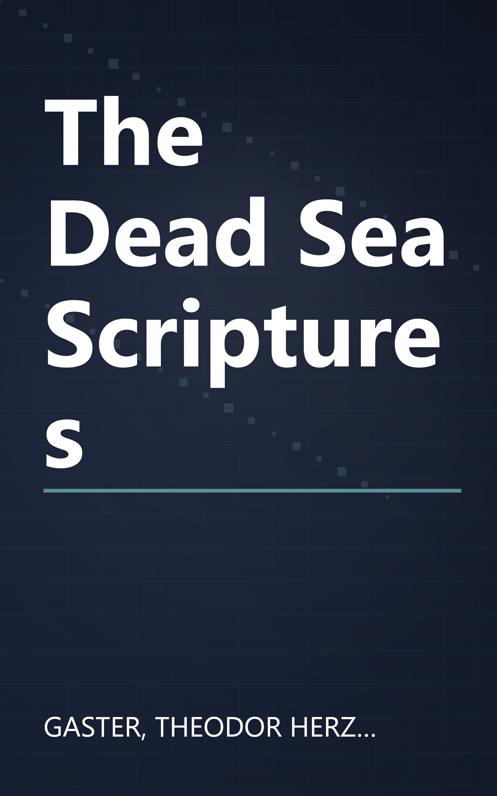 The Dead Sea Scriptures book cover