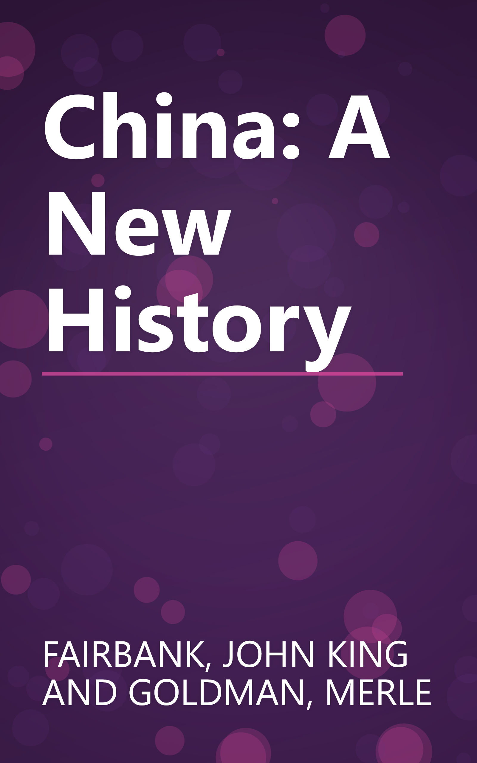 China: A New History book cover
