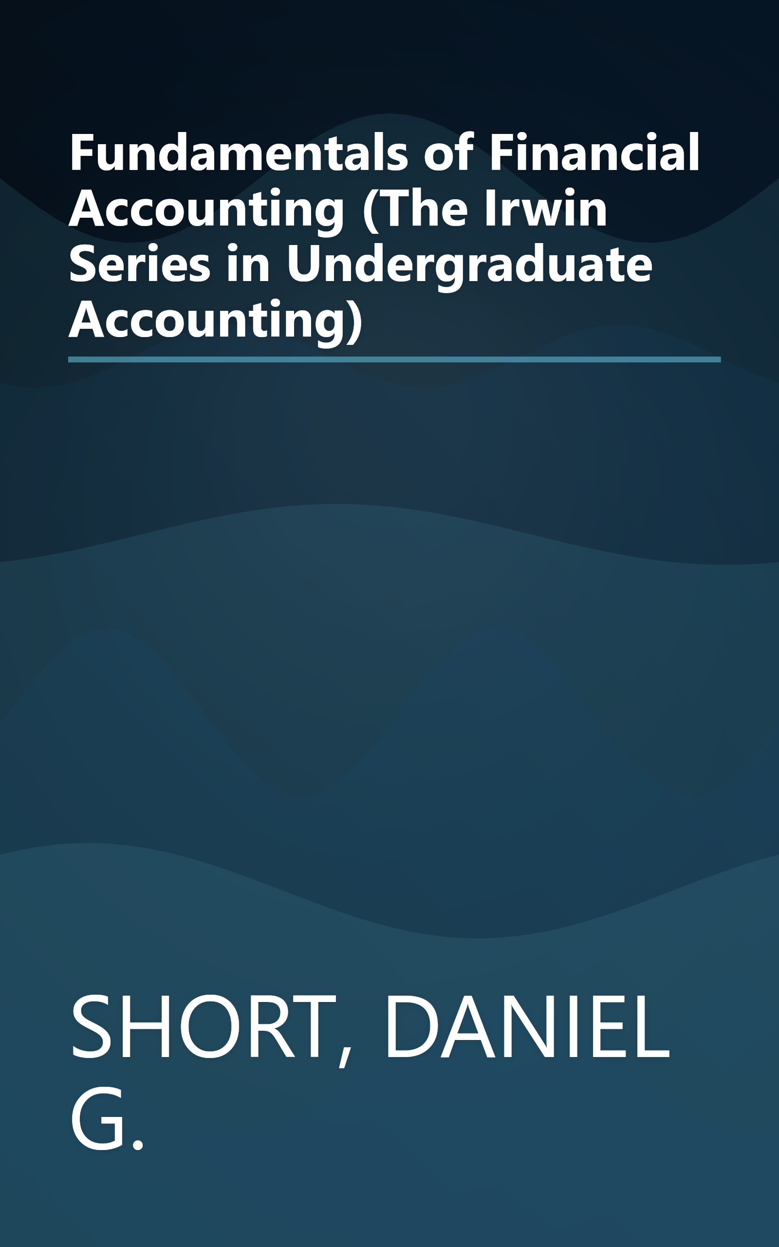 Fundamentals of Financial Accounting (The Irwin Series in Undergraduate Accounting) book cover
