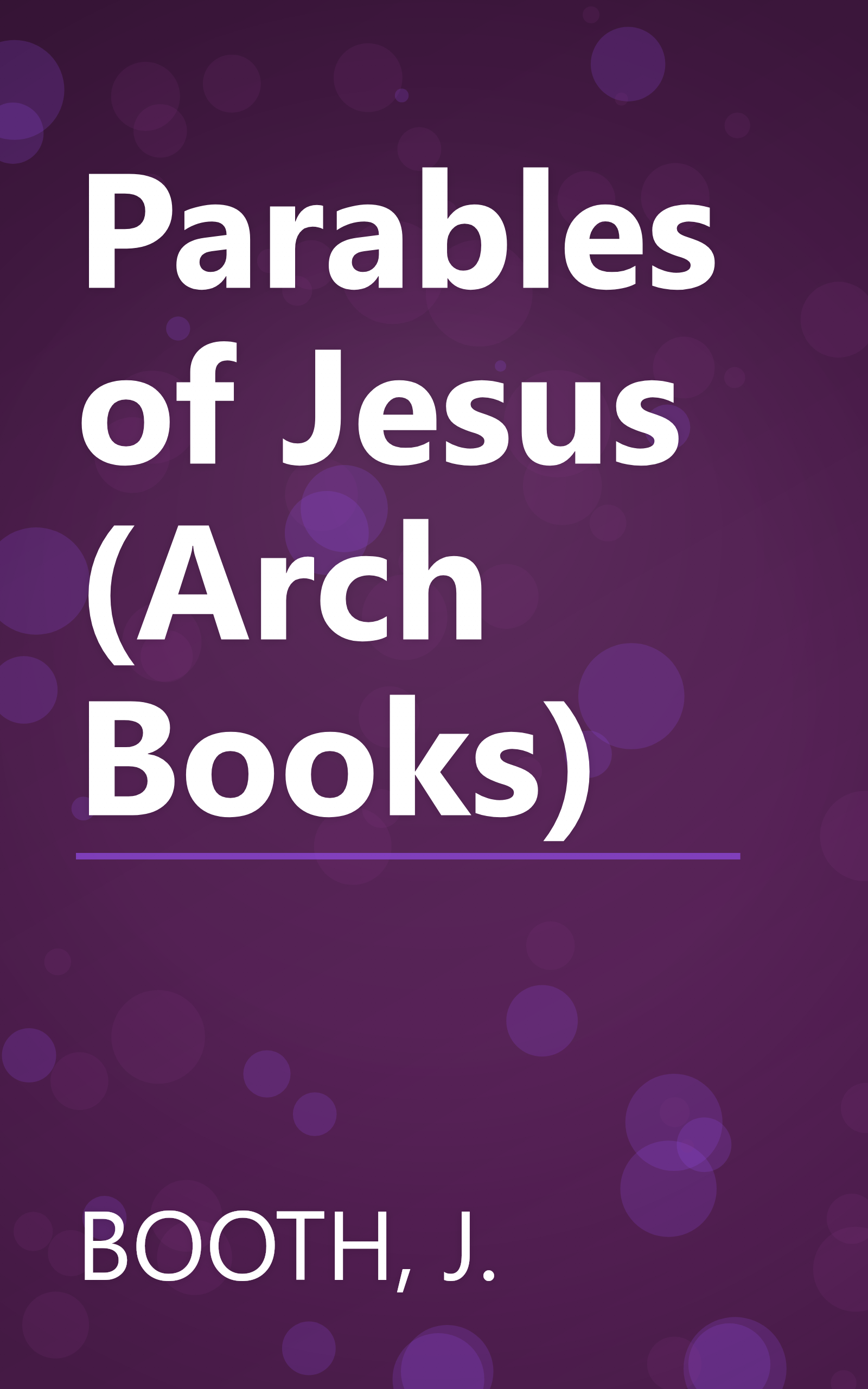 Parables of Jesus (Arch Books) book cover