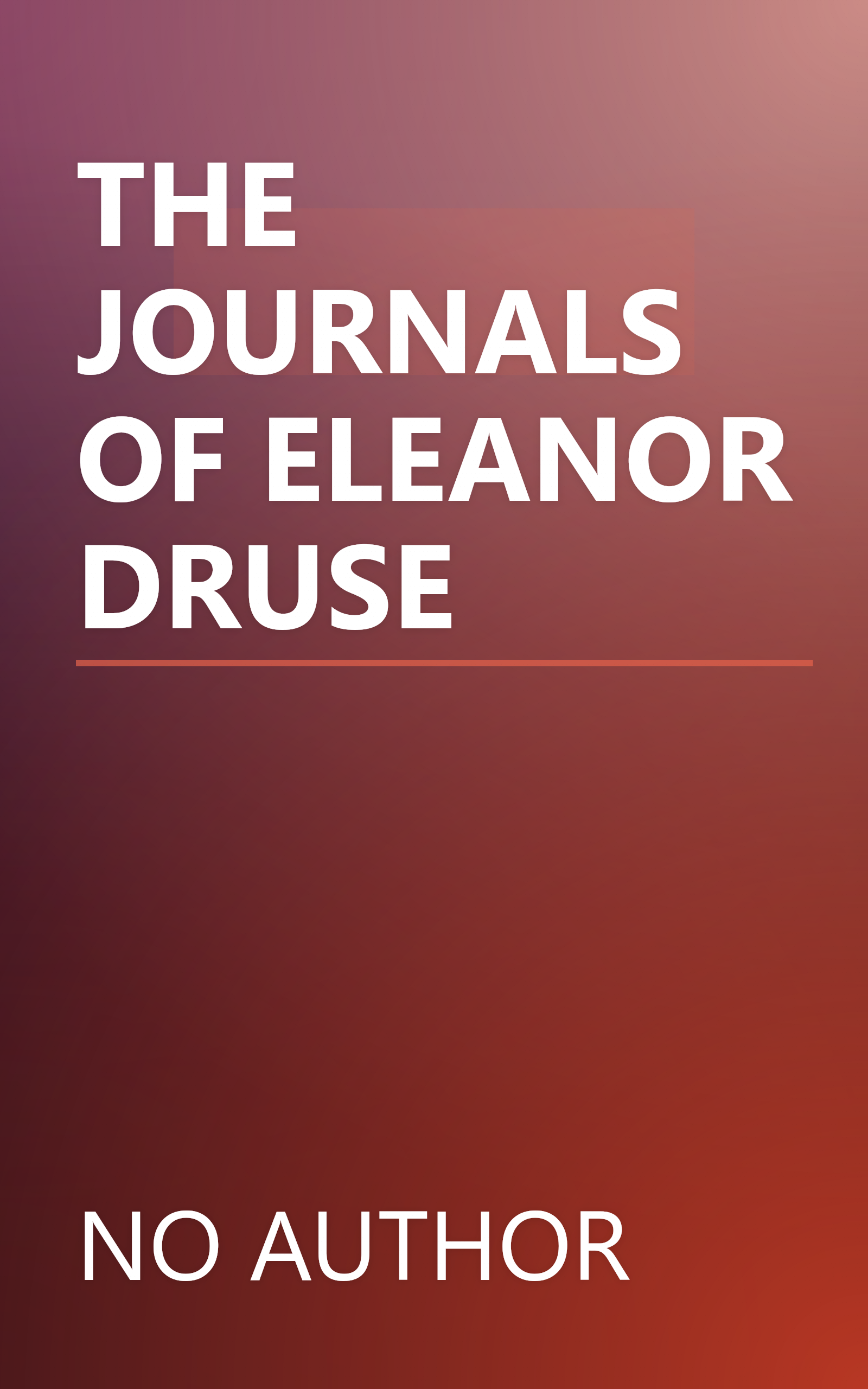 THE JOURNALS OF ELEANOR DRUSE book cover