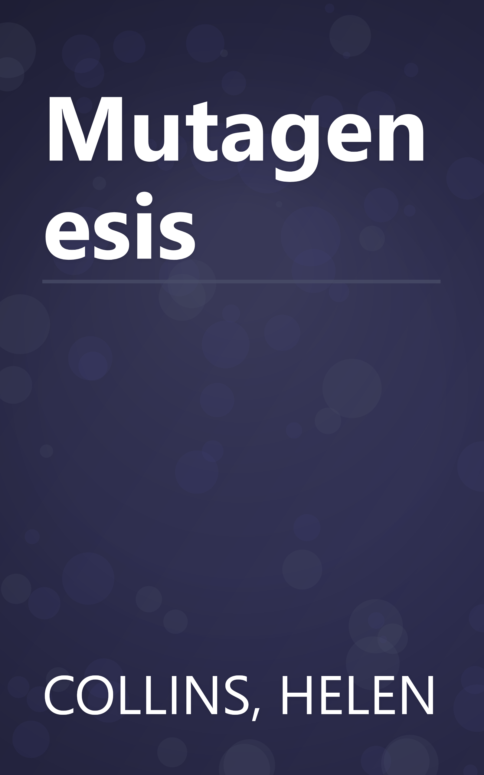 Mutagenesis book cover