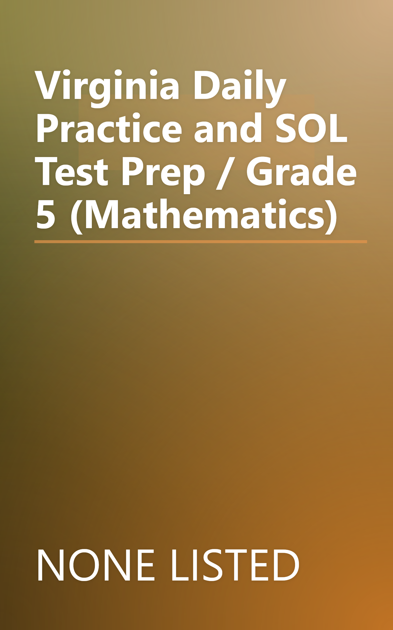 Virginia Daily Practice and SOL Test Prep / Grade 5 (Mathematics) book cover