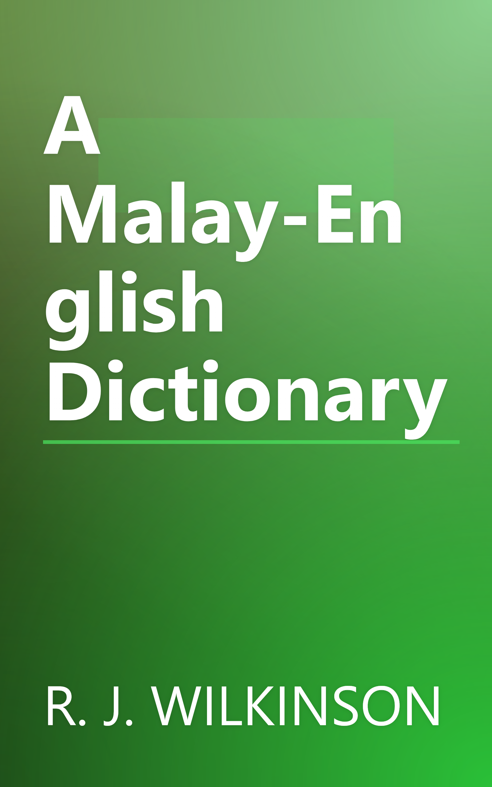 A Malay-English Dictionary book cover