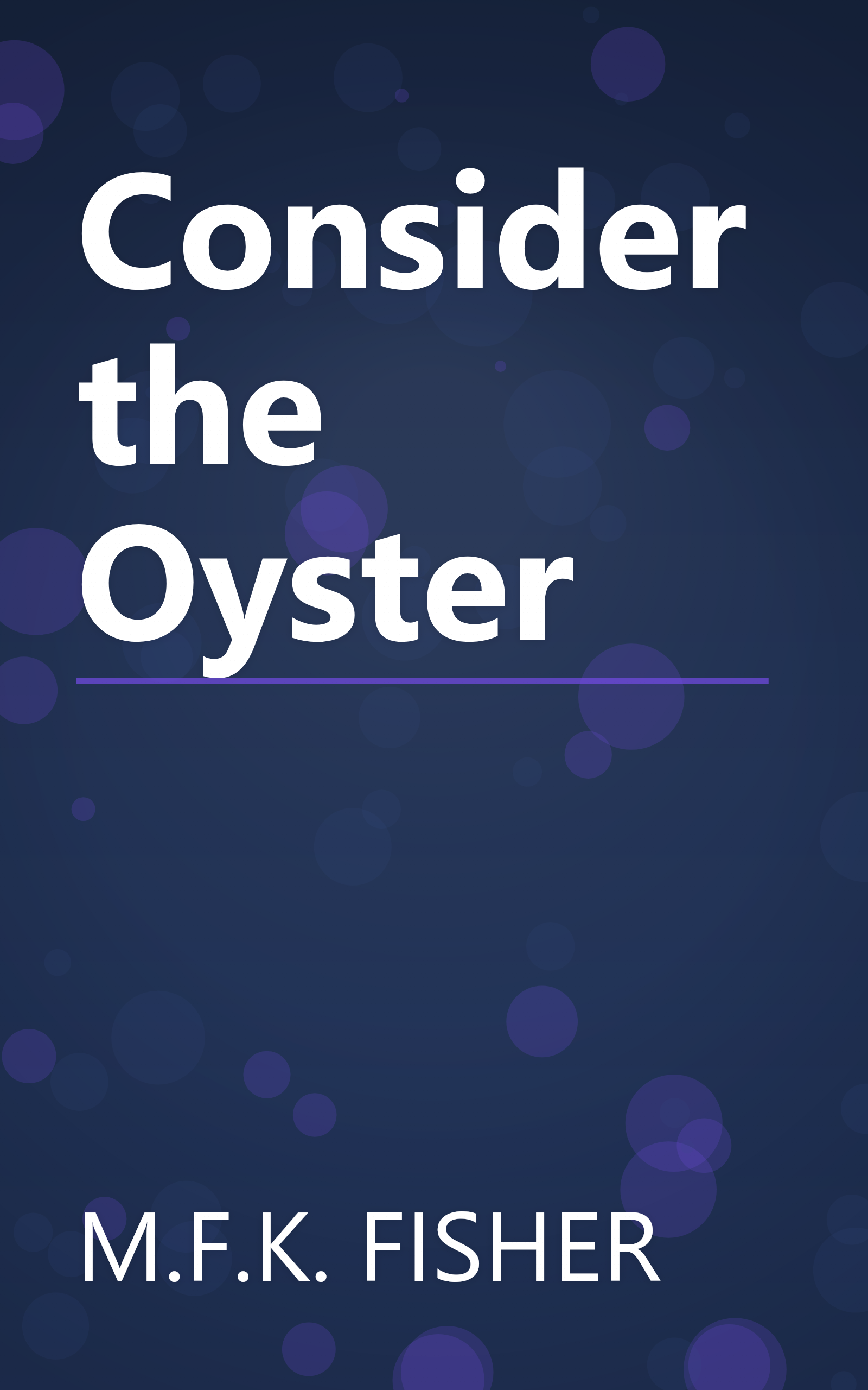 Consider the Oyster book cover