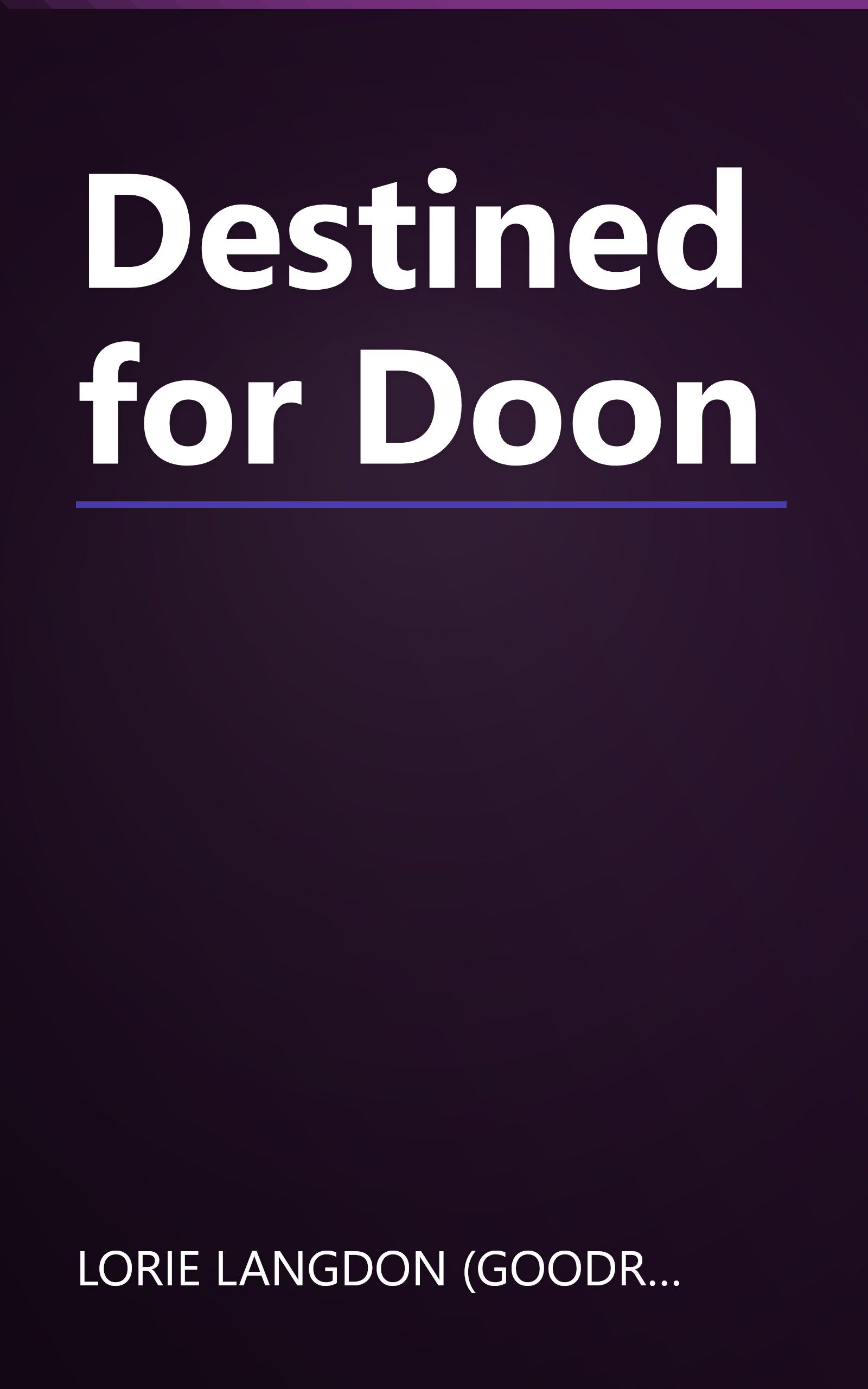 Destined for Doon book cover