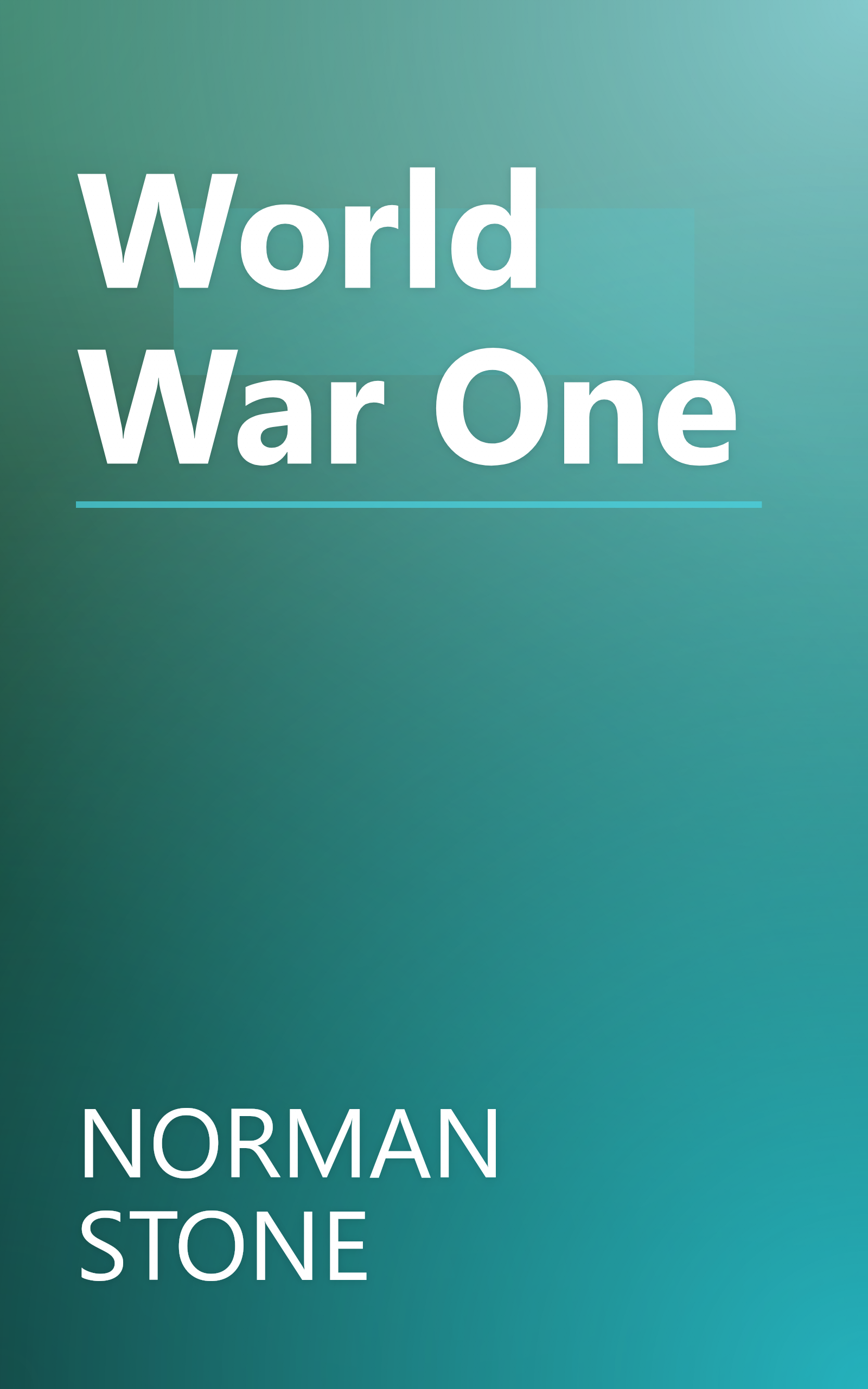 World War One book cover