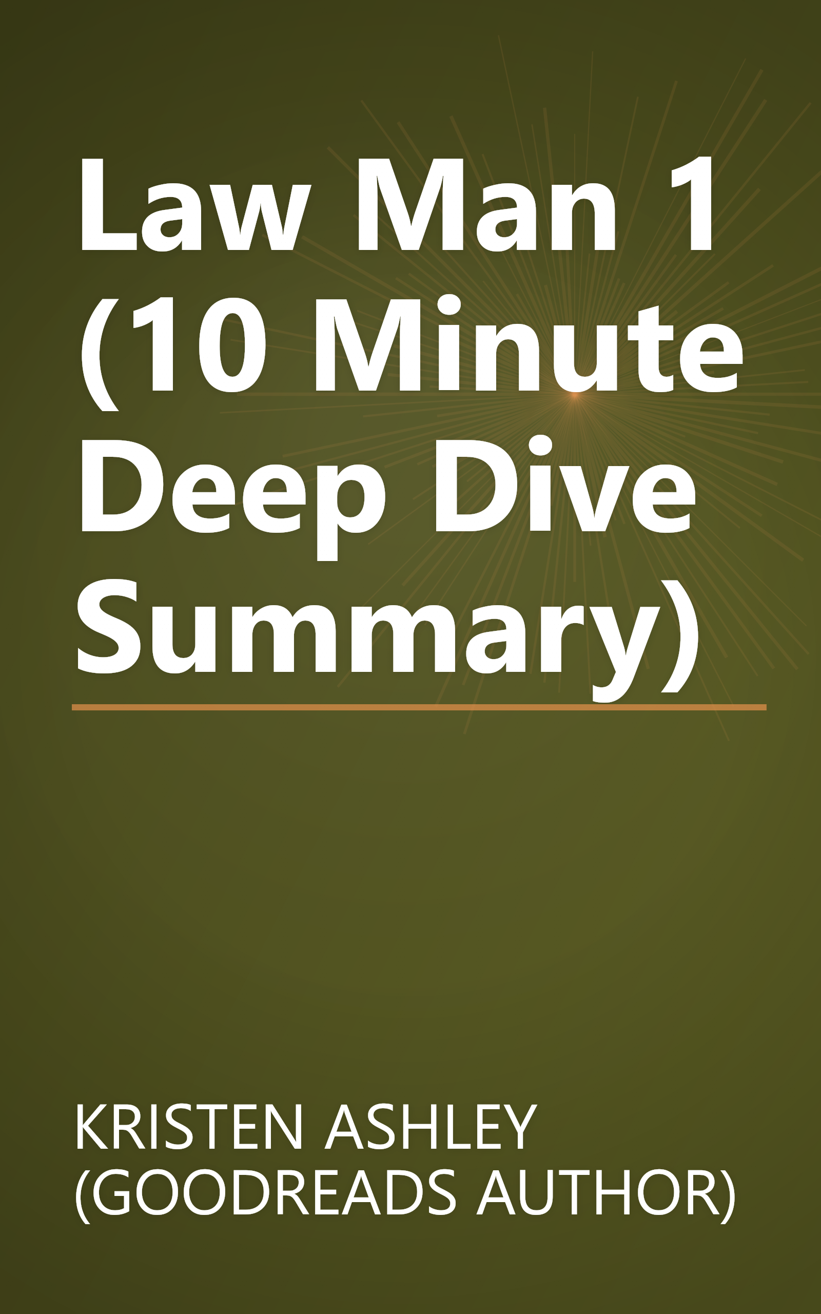 Law Man 1 (10 Minute   Deep Dive Summary) book cover