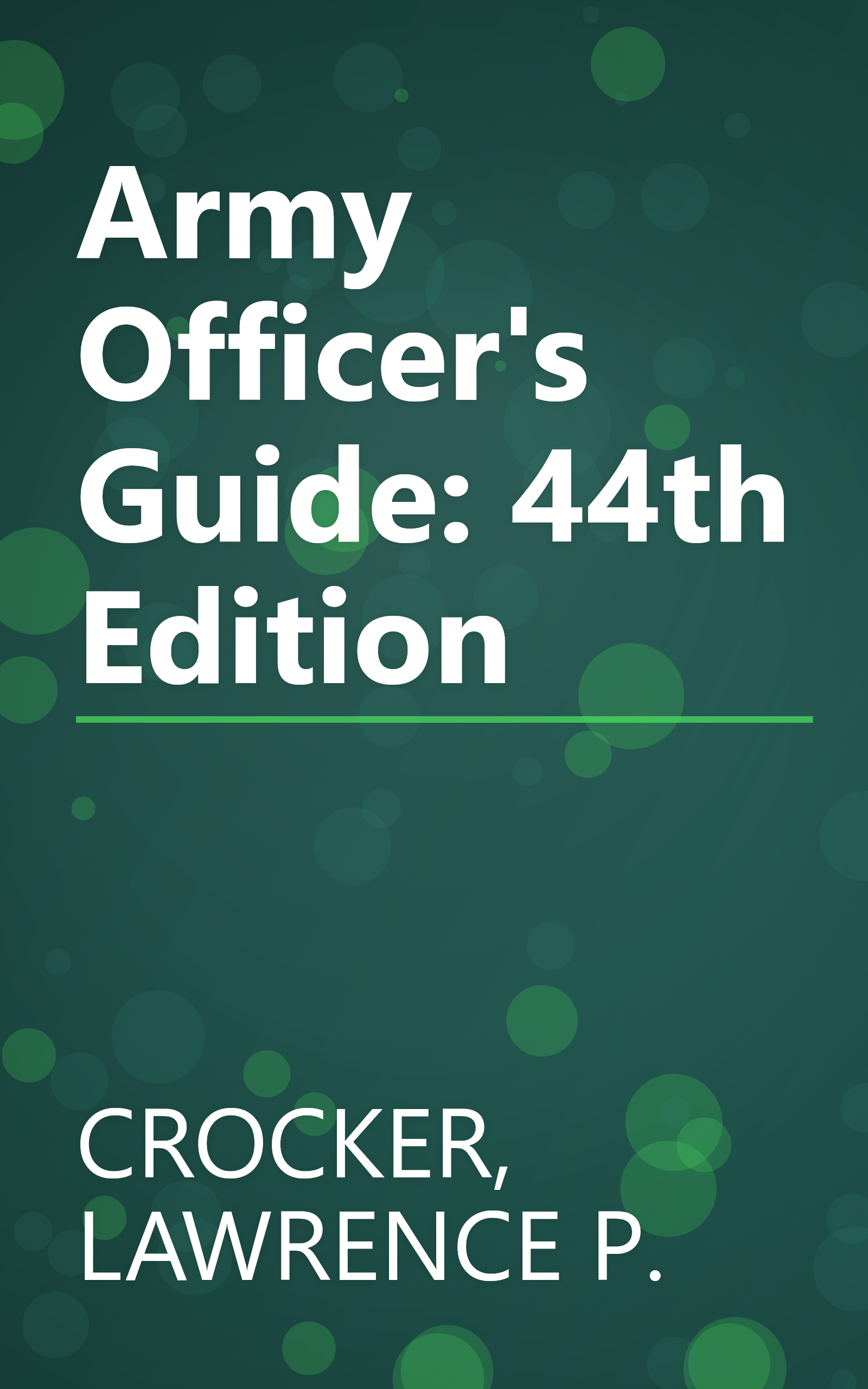 Army Officer's Guide: 44th Edition book cover