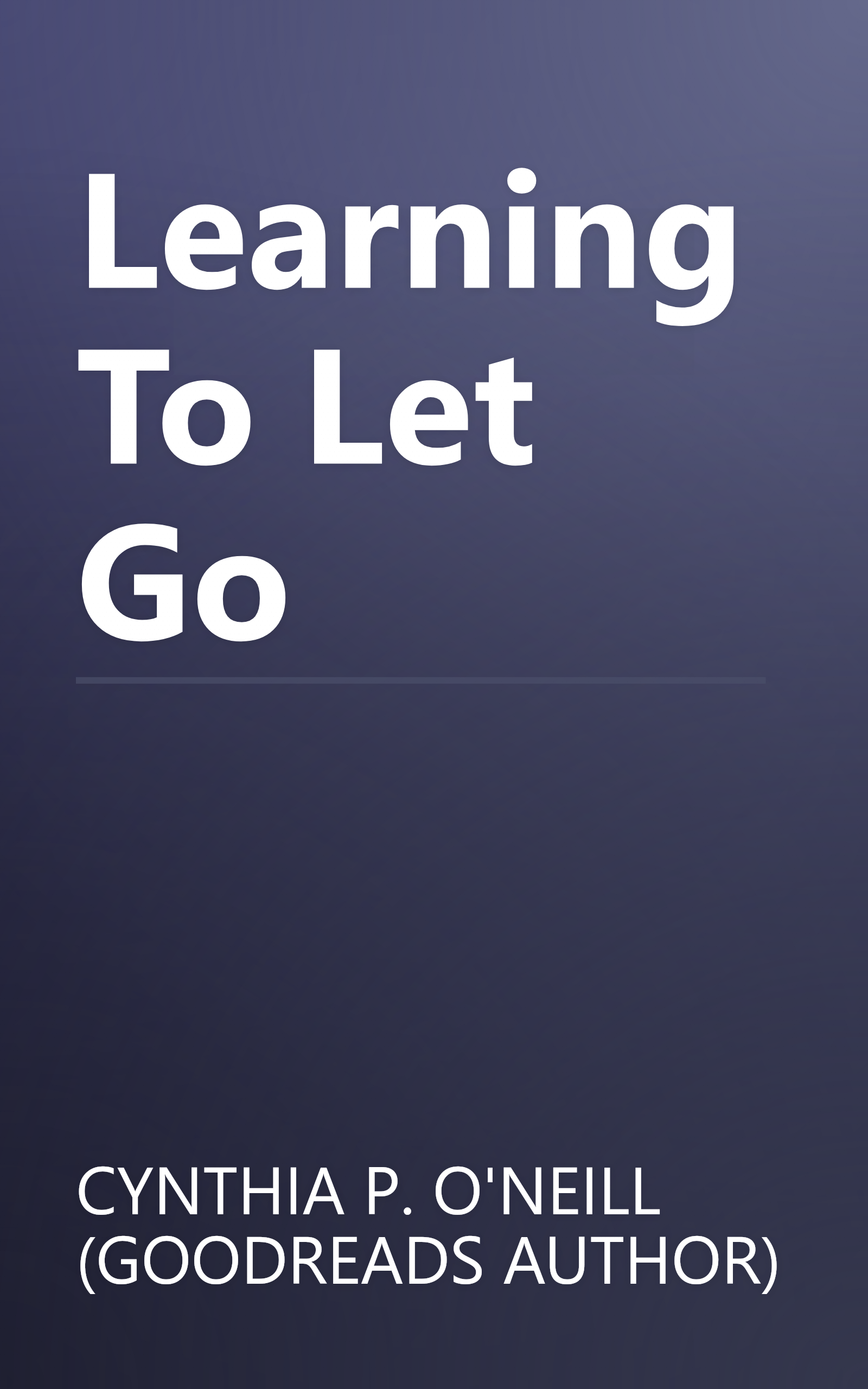 Learning To Let Go book cover