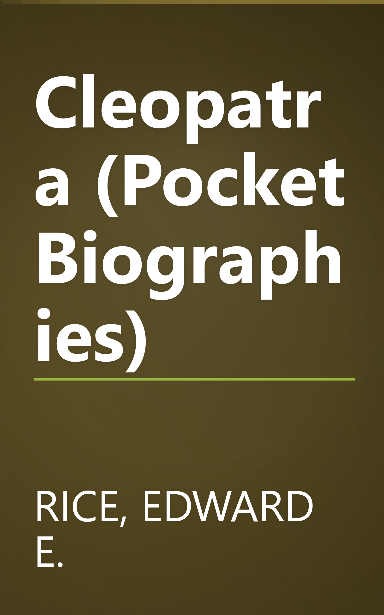 Cleopatra (Pocket Biographies) book cover