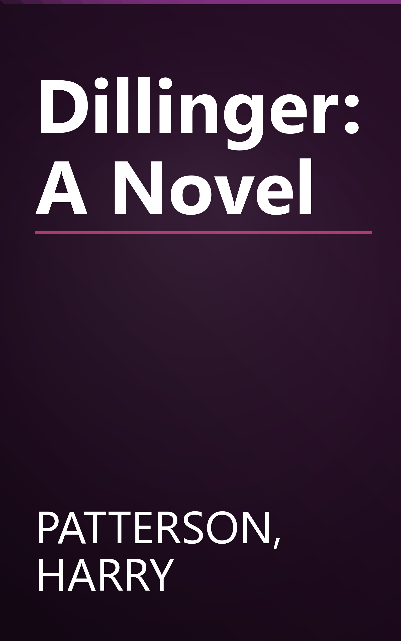 Dillinger: A Novel book cover