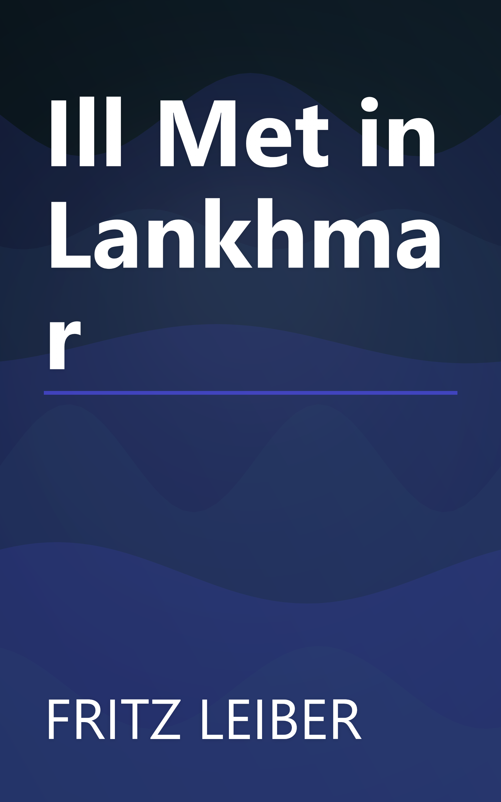 Ill Met in Lankhmar book cover