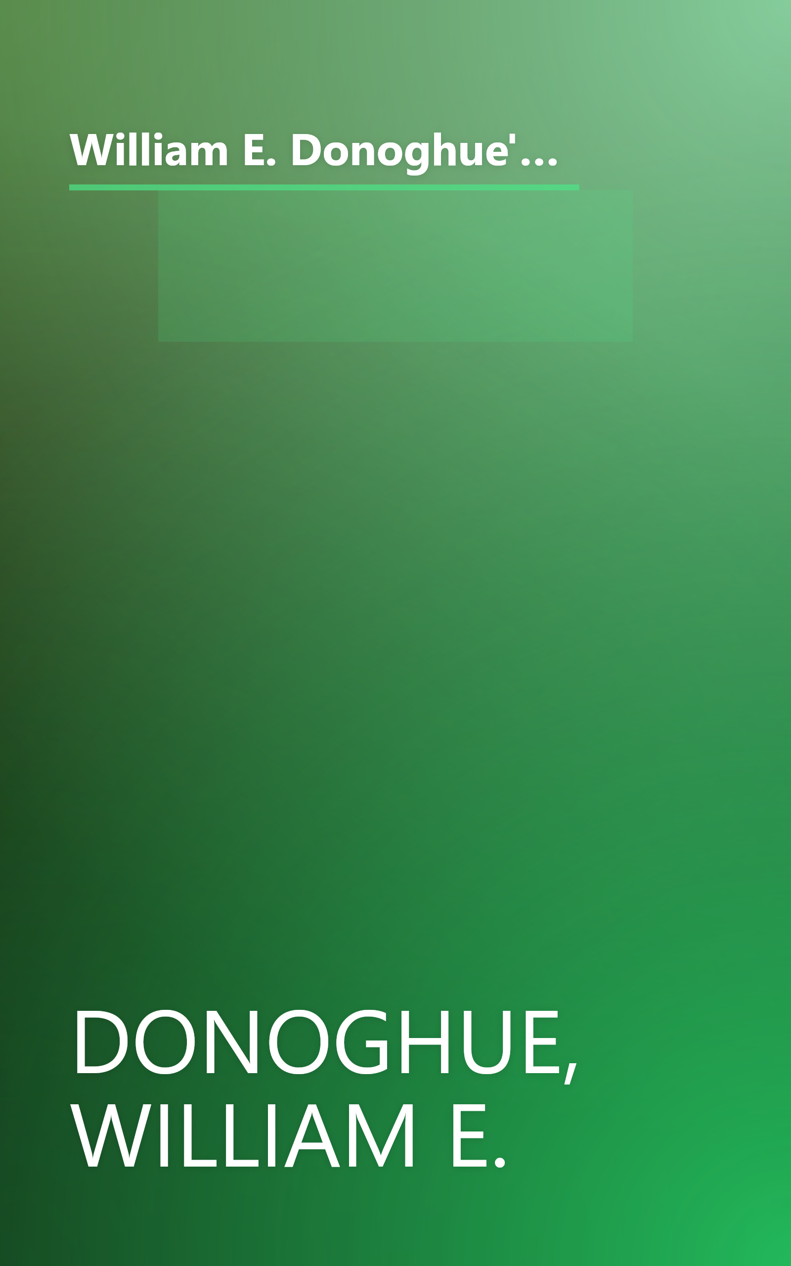 William E. Donoghue's No-Load Mutual Fund Guide: How to Take Advantage of the Investment Opportunity of the Eighties book cover