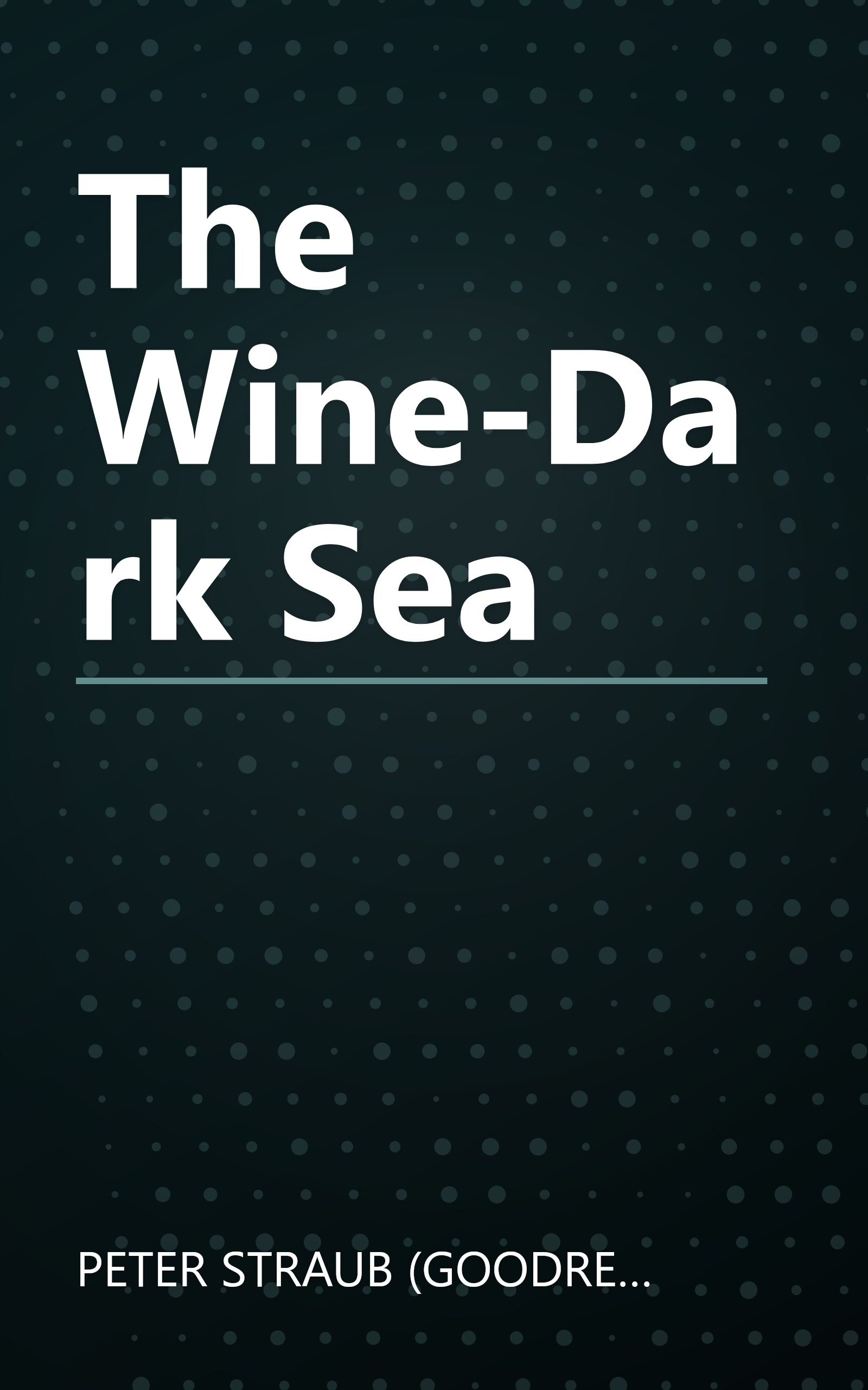 The Wine-Dark Sea book cover