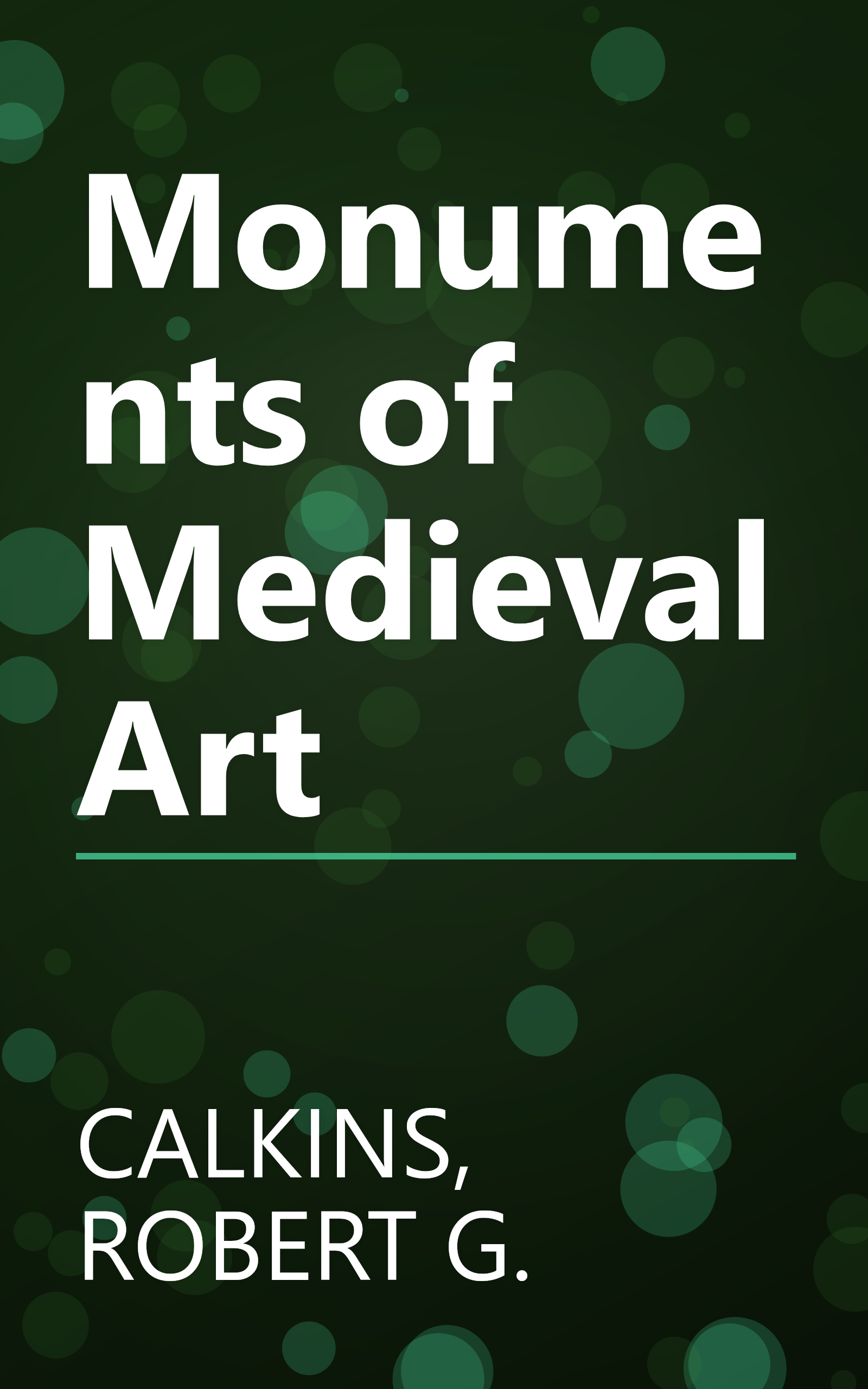 Monuments of Medieval Art book cover