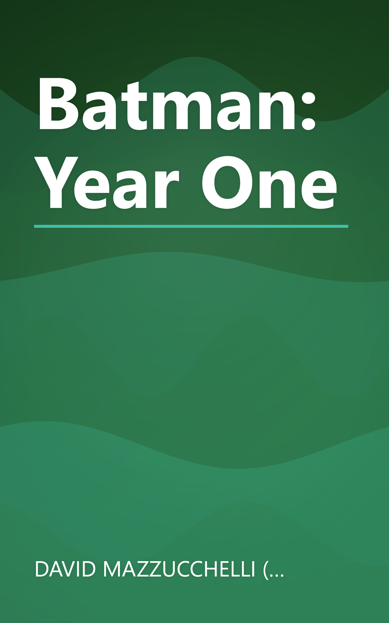 Batman: Year One book cover
