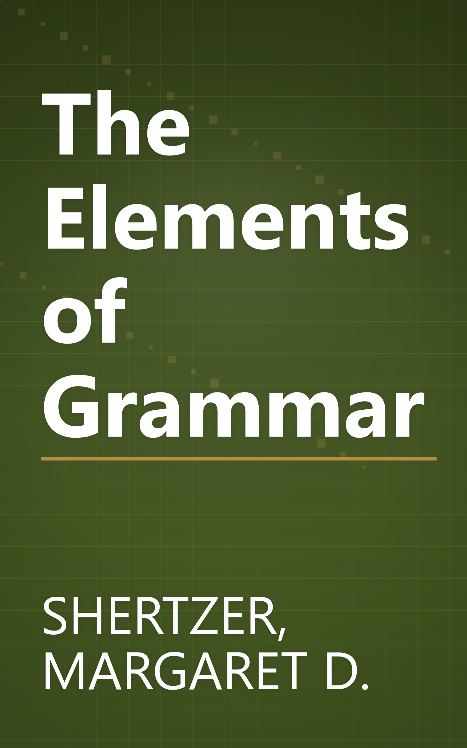 The Elements of Grammar book cover