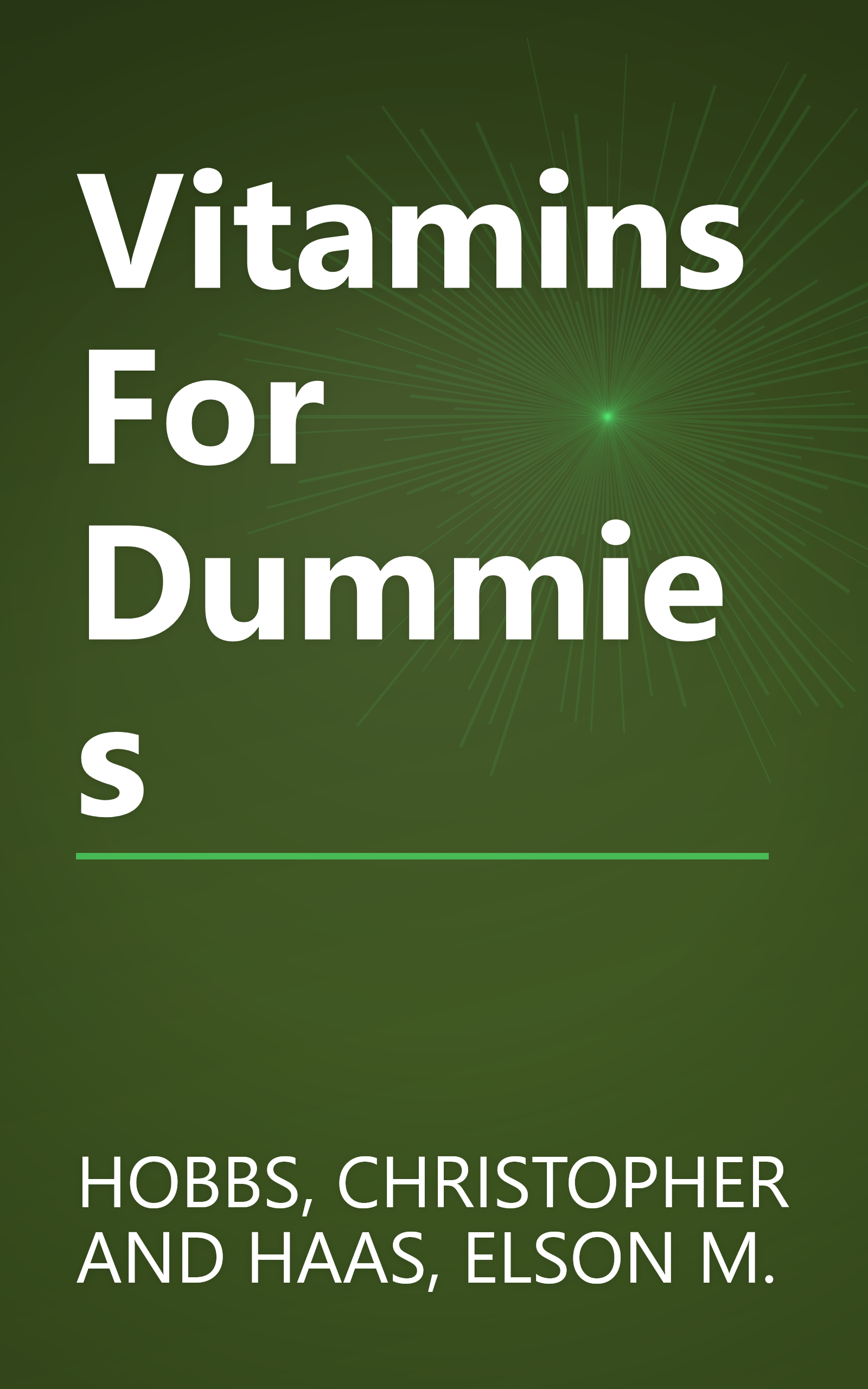 Vitamins For Dummies book cover