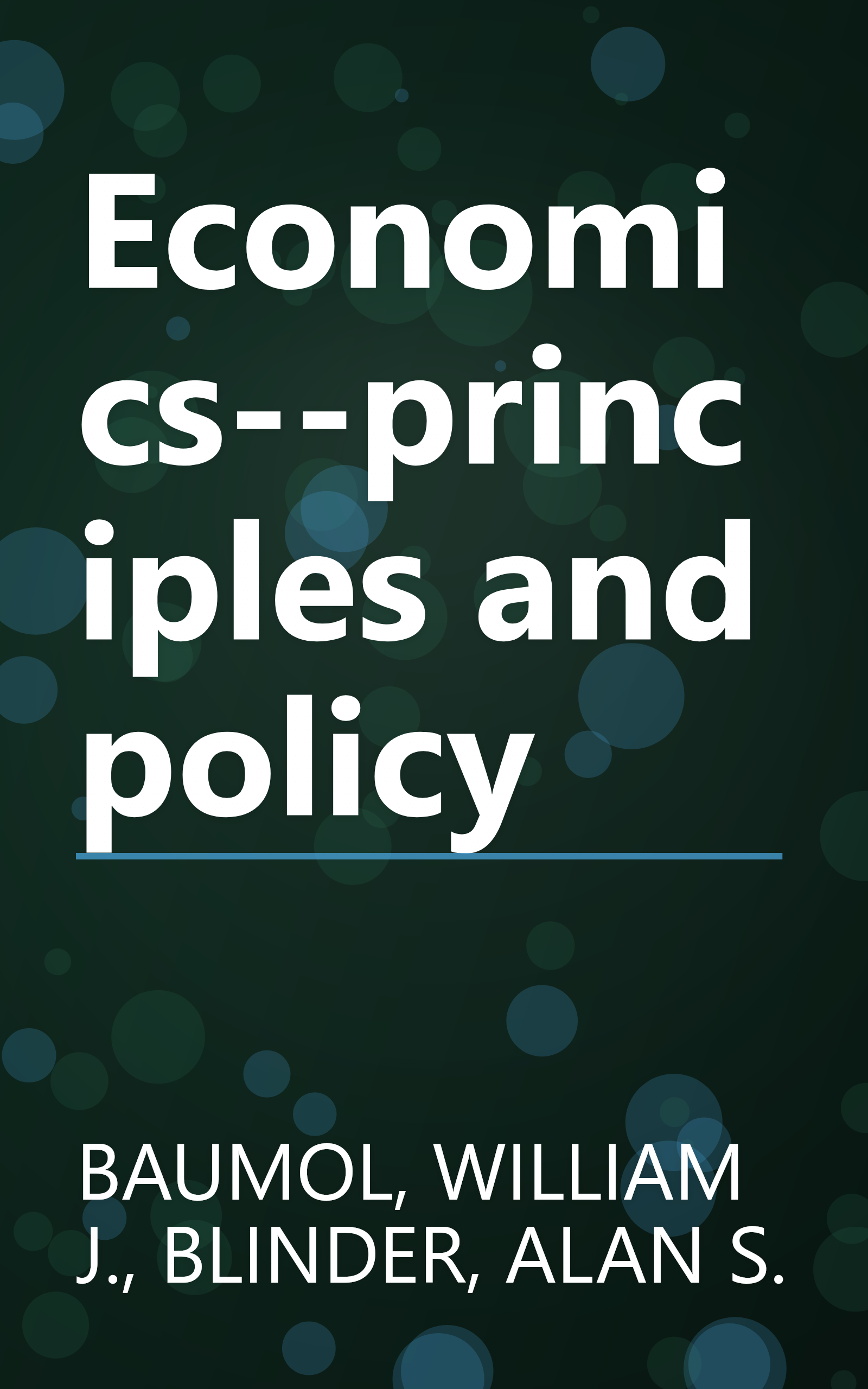 Economics--principles and policy book cover