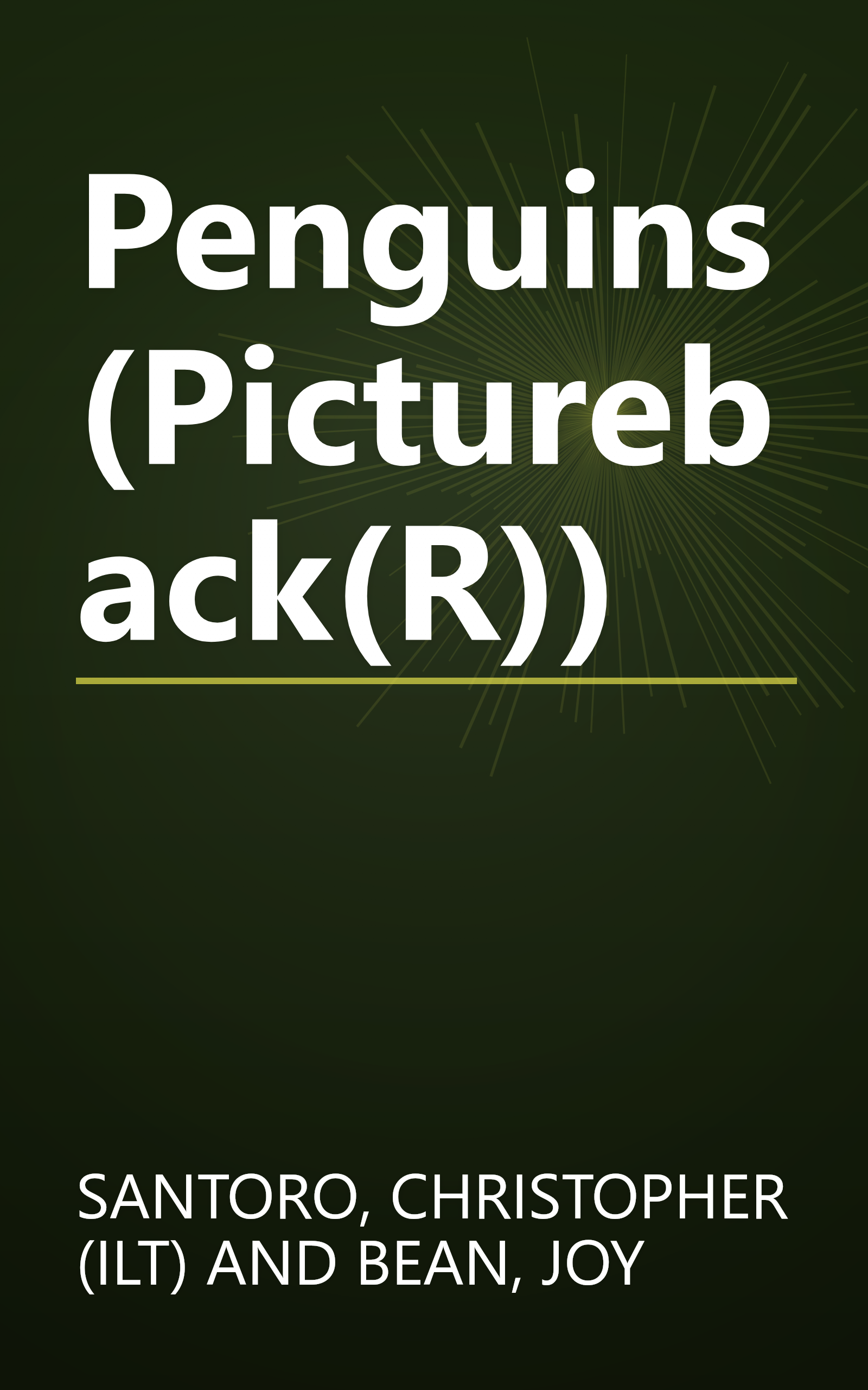 Penguins (Pictureback(R)) book cover