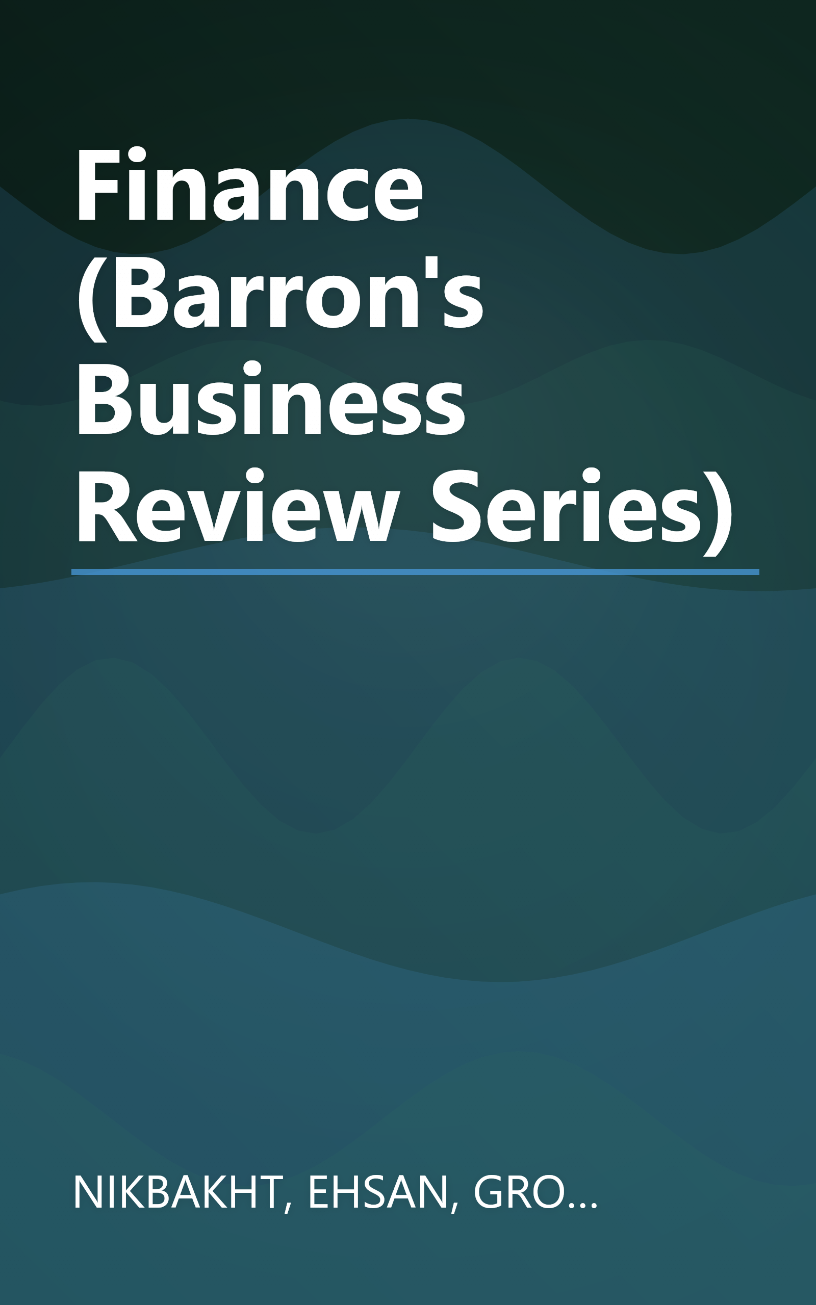 Finance (Barron's Business Review Series) book cover