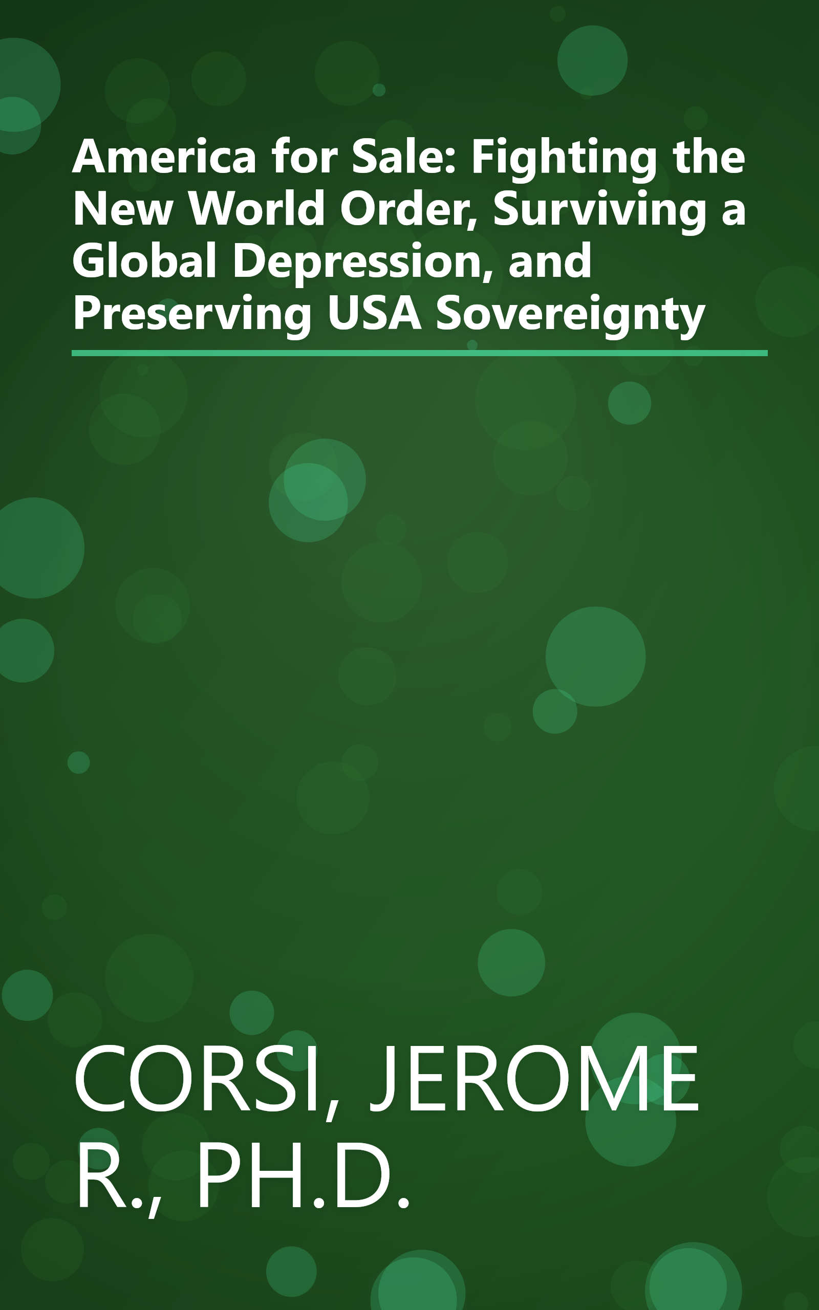 America for Sale: Fighting the New World Order, Surviving a Global Depression, and Preserving USA Sovereignty book cover