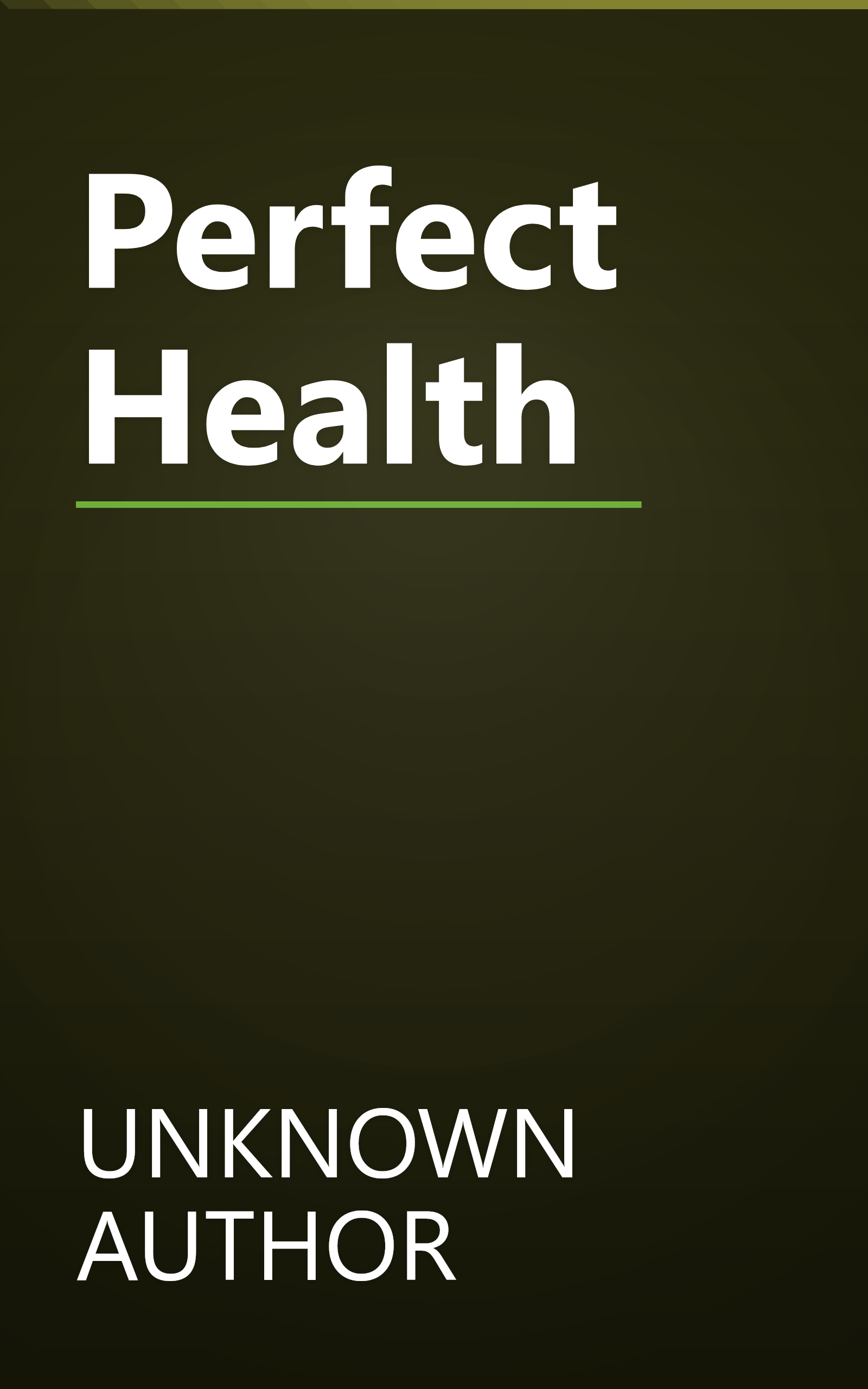 Perfect Health book cover