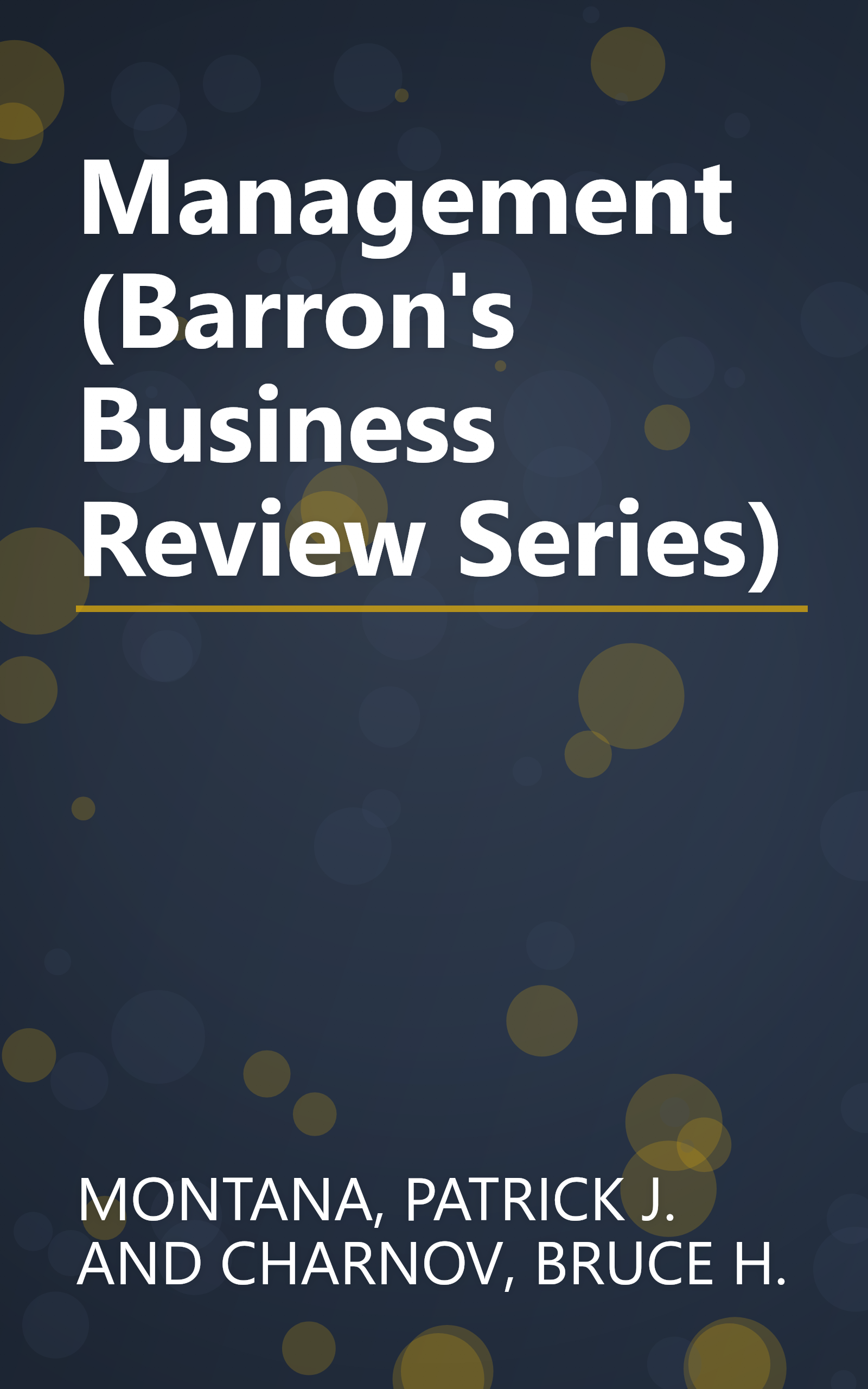 Management (Barron's Business Review Series) book cover