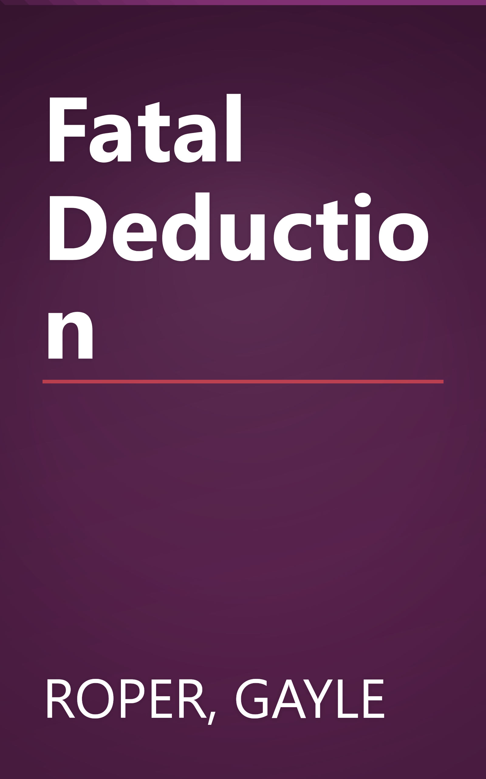 Fatal Deduction book cover