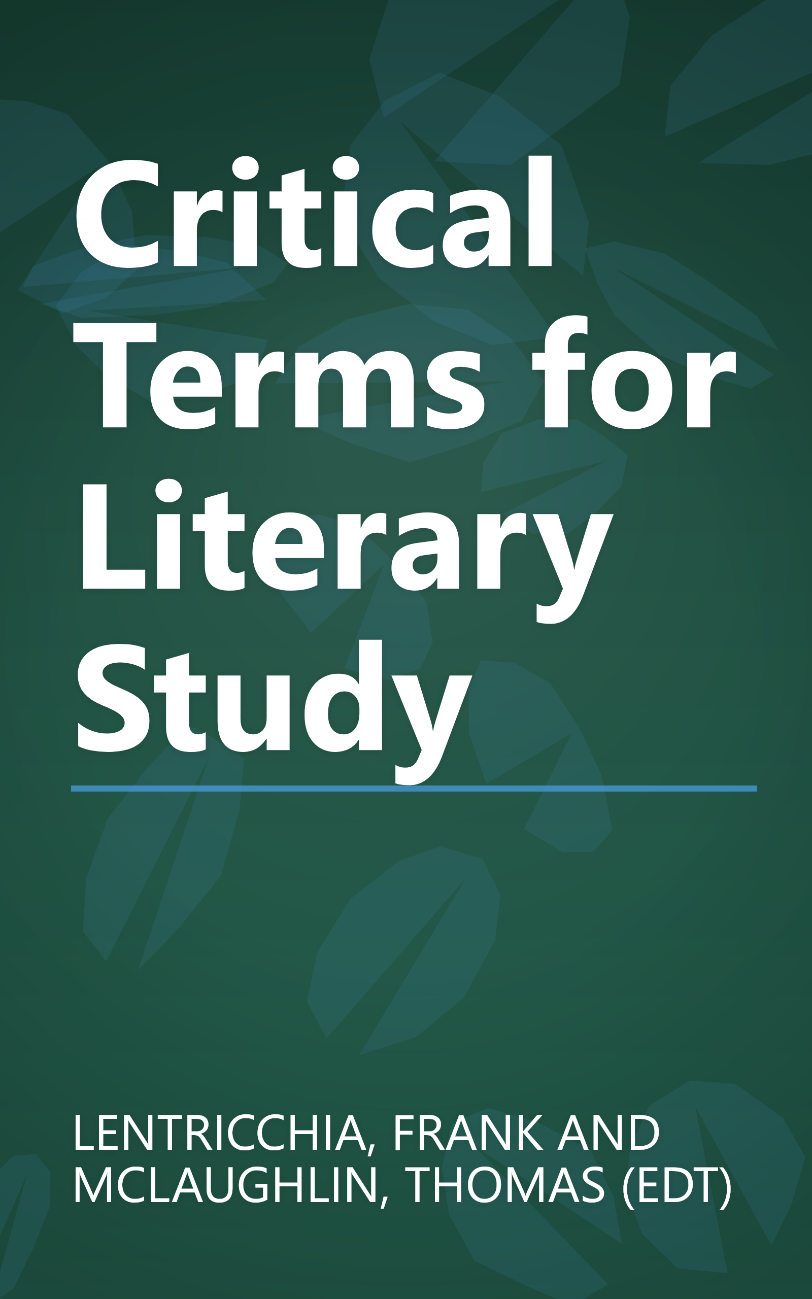Critical Terms for Literary Study book cover