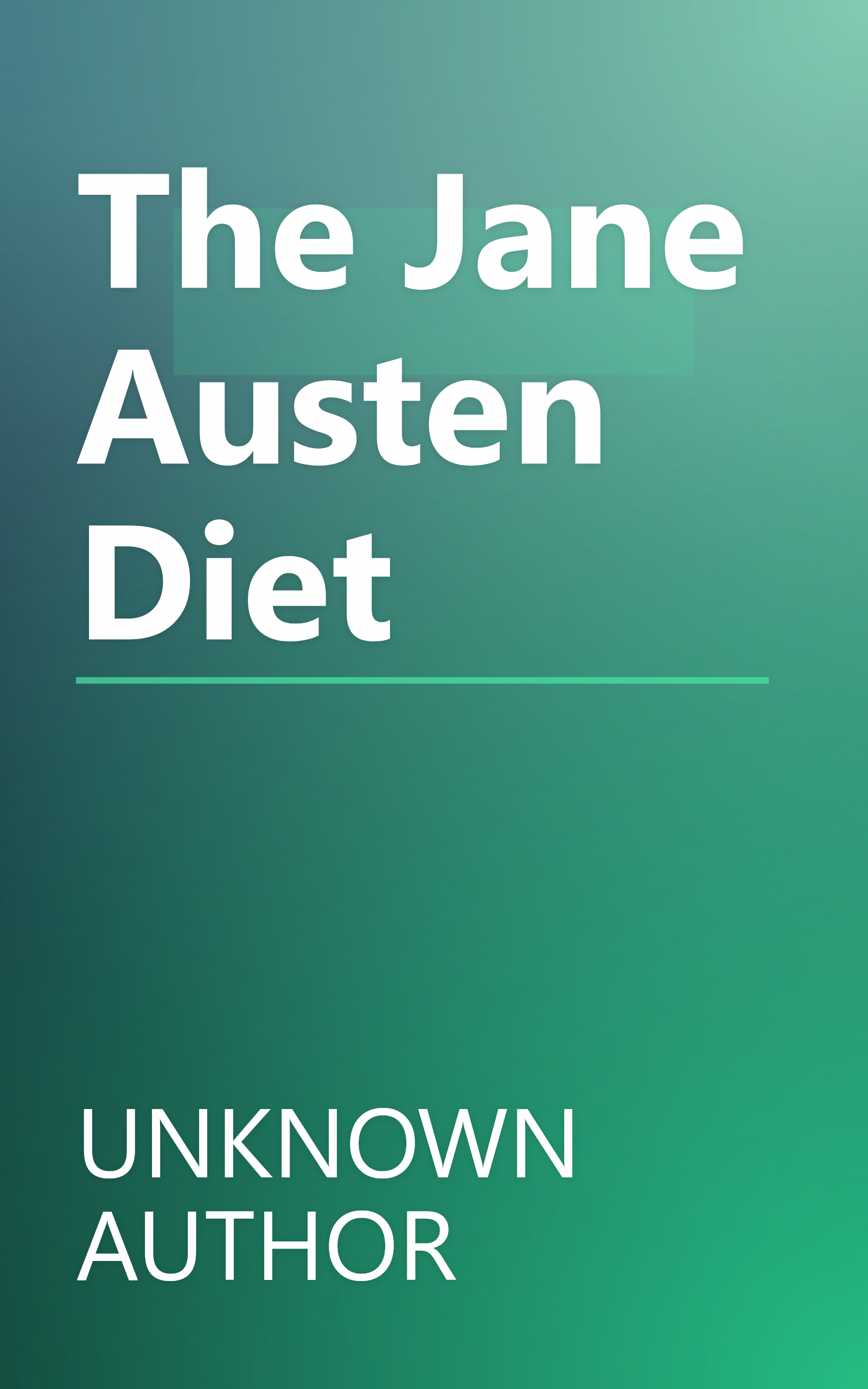 The Jane Austen Diet book cover