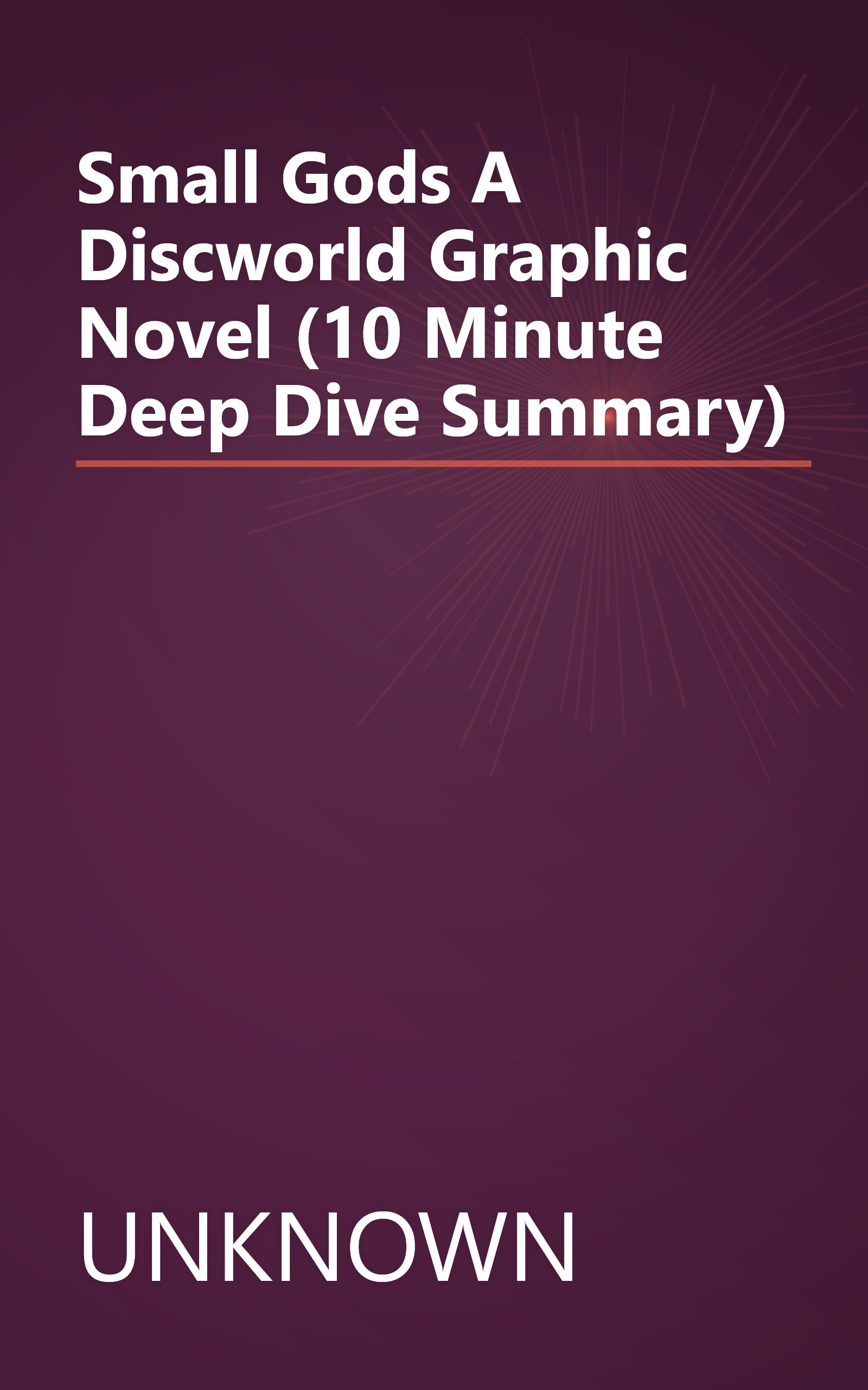 Small Gods  A Discworld Graphic Novel (10 Minute   Deep Dive Summary) book cover