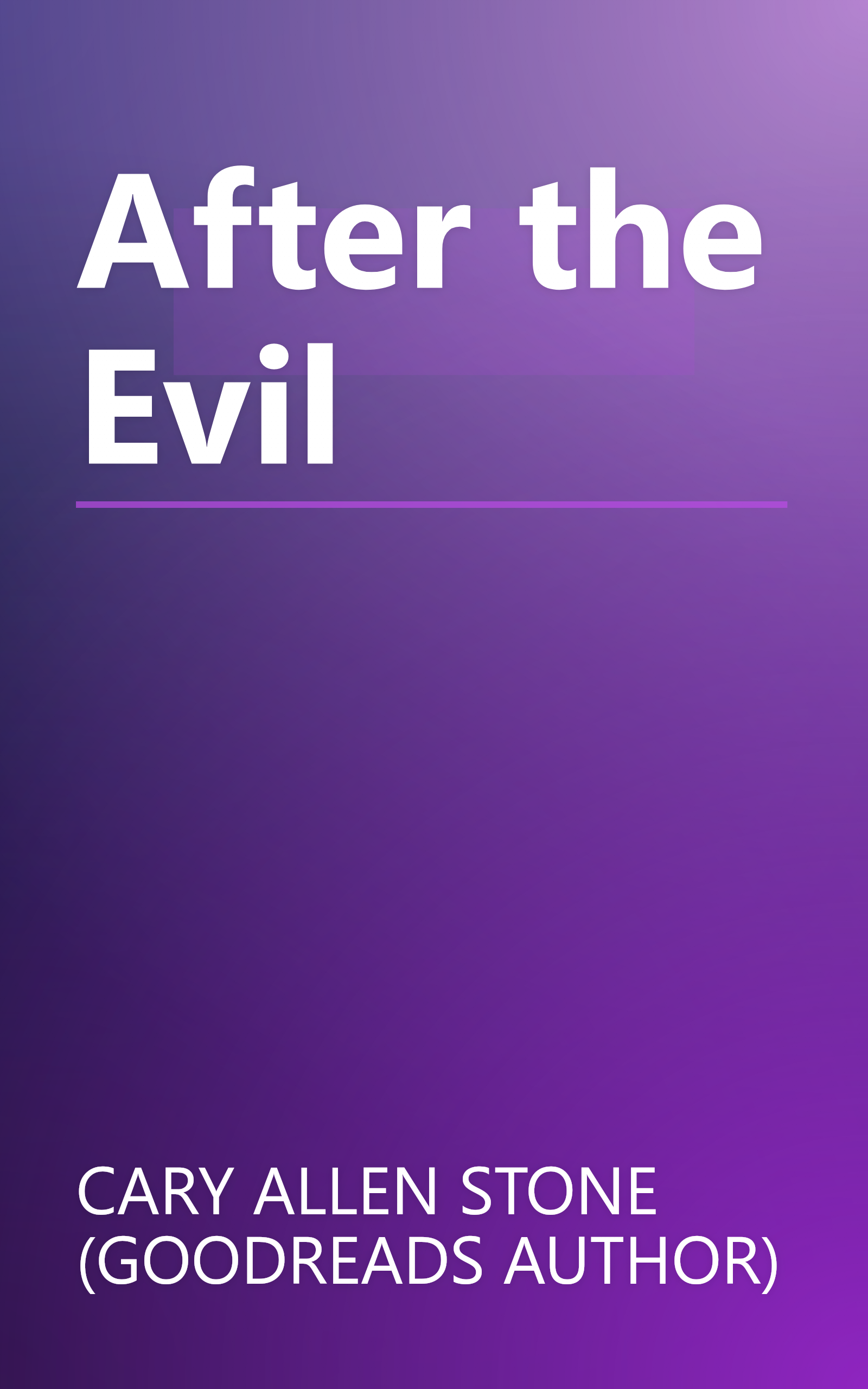 After the Evil book cover