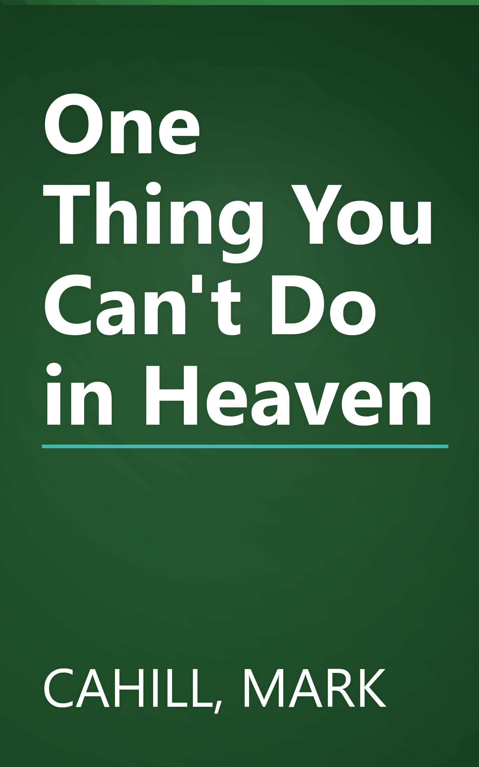 One Thing You Can't Do in Heaven book cover